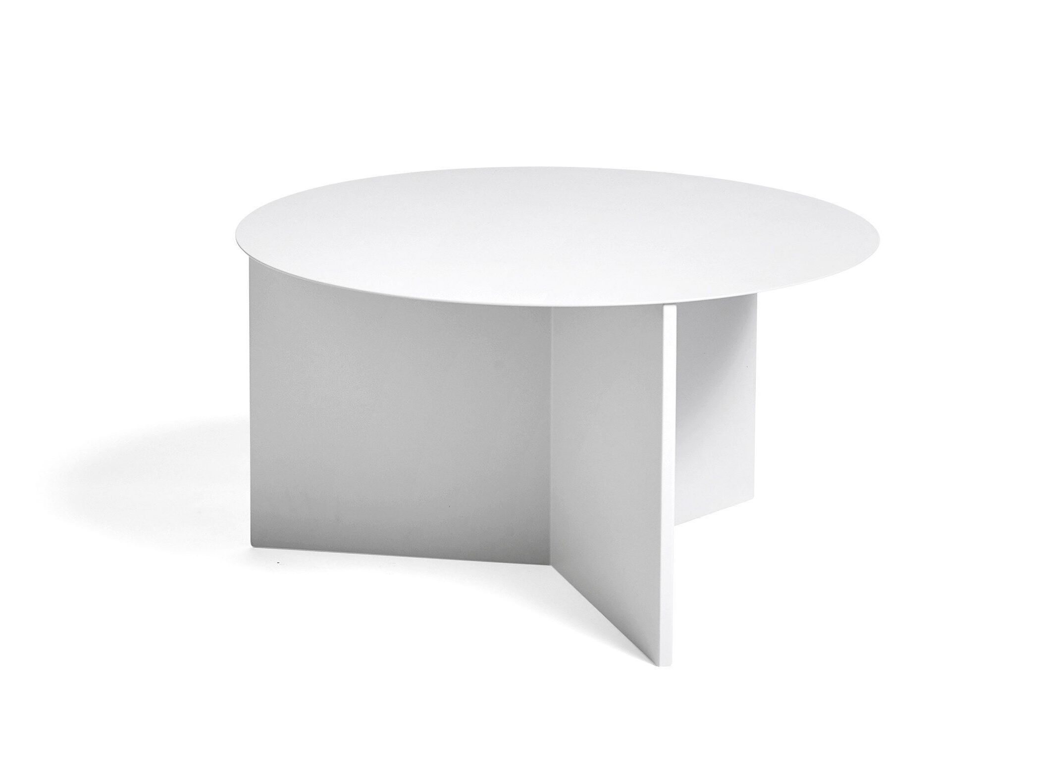 HAY - SLIT ROUND 65 WHITE Round steel side table By In Stock
