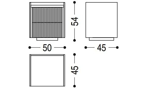 RIVA1920 - REVO NIGHT TABLE 2 DRAWERS Bedside table By In Stock