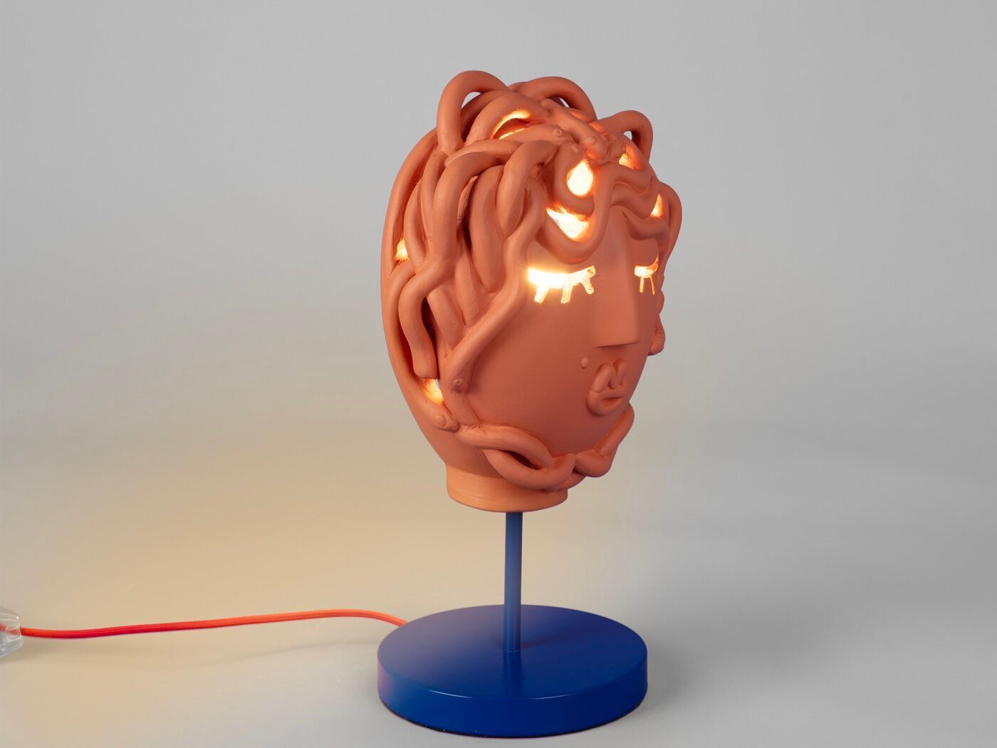 SELETTI - TERRACOTTA MEDUSA MASK LAMP Table lamp By In Stock