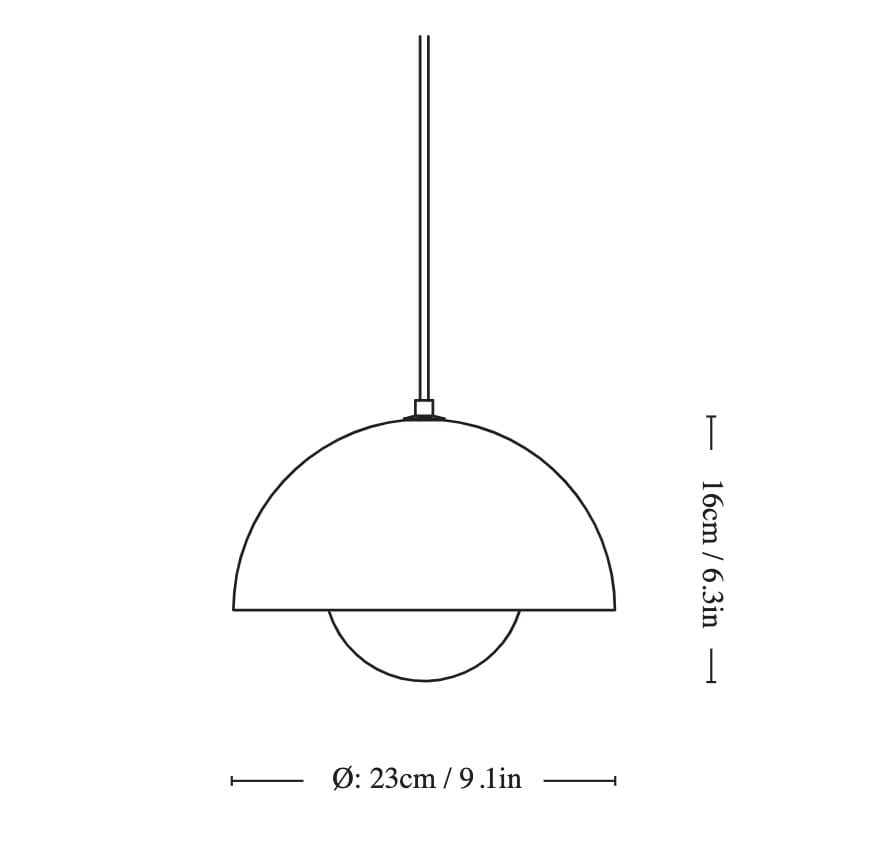&TRADITION - FLOWERPOT VP1 VERMILION RED set Metal pendant lamp By In ...