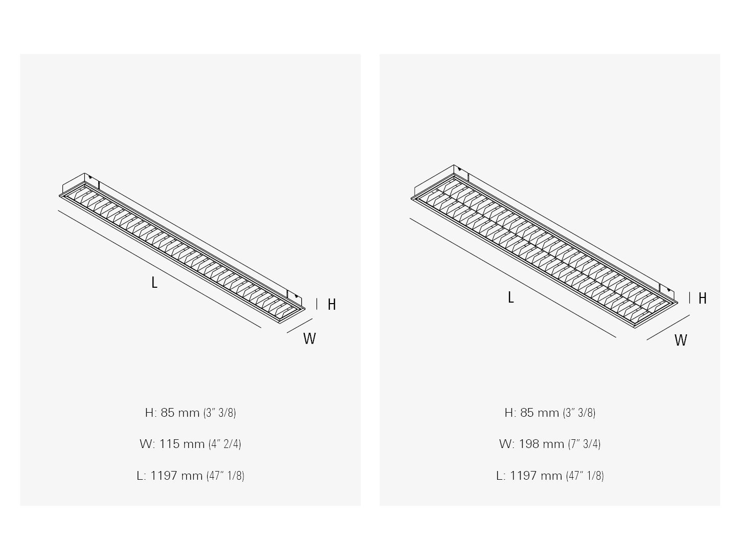 DEMI RV ALUMINIUM LOUVRE Recessed LED Lamp for false ceiling By Intra ...