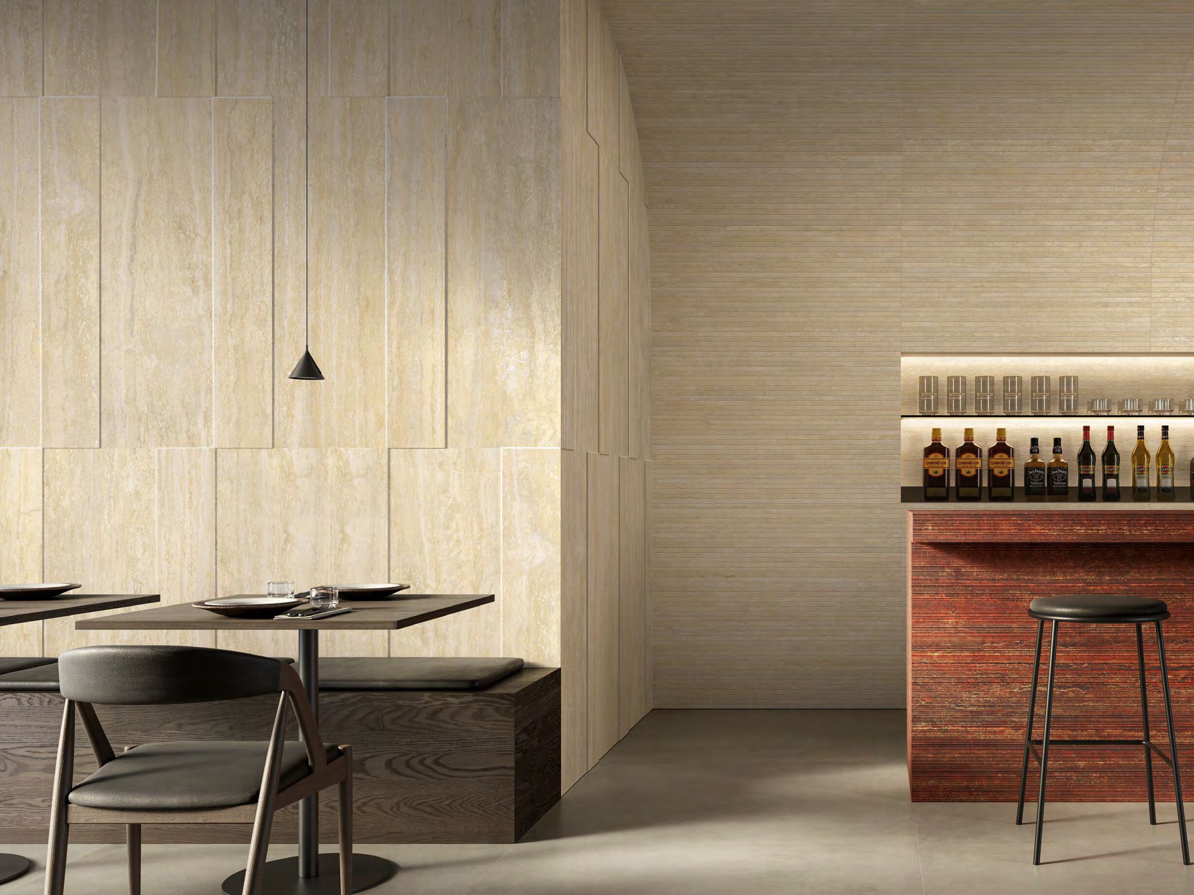 I TRAVERTINI DECORO RILEVO 3D Porcelain stoneware 3D Wall Cladding with ...