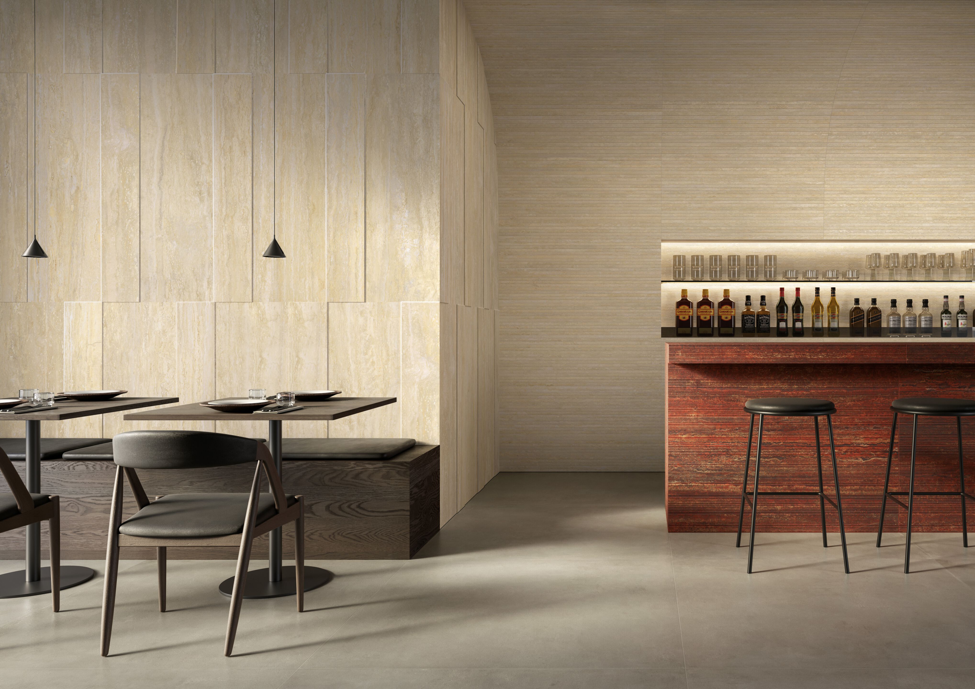 I TRAVERTINI ROSSO VEIN CUT Flooring By Italgraniti