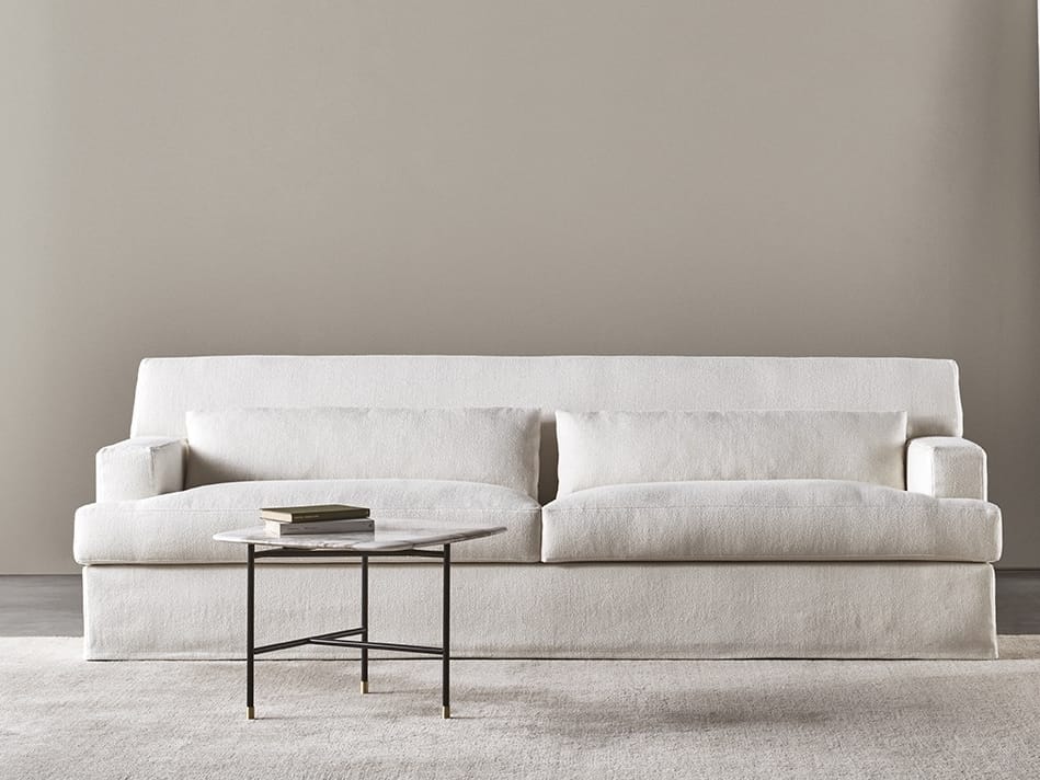 JAMES SLIM Fabric sofa with removable cover By Meridiani