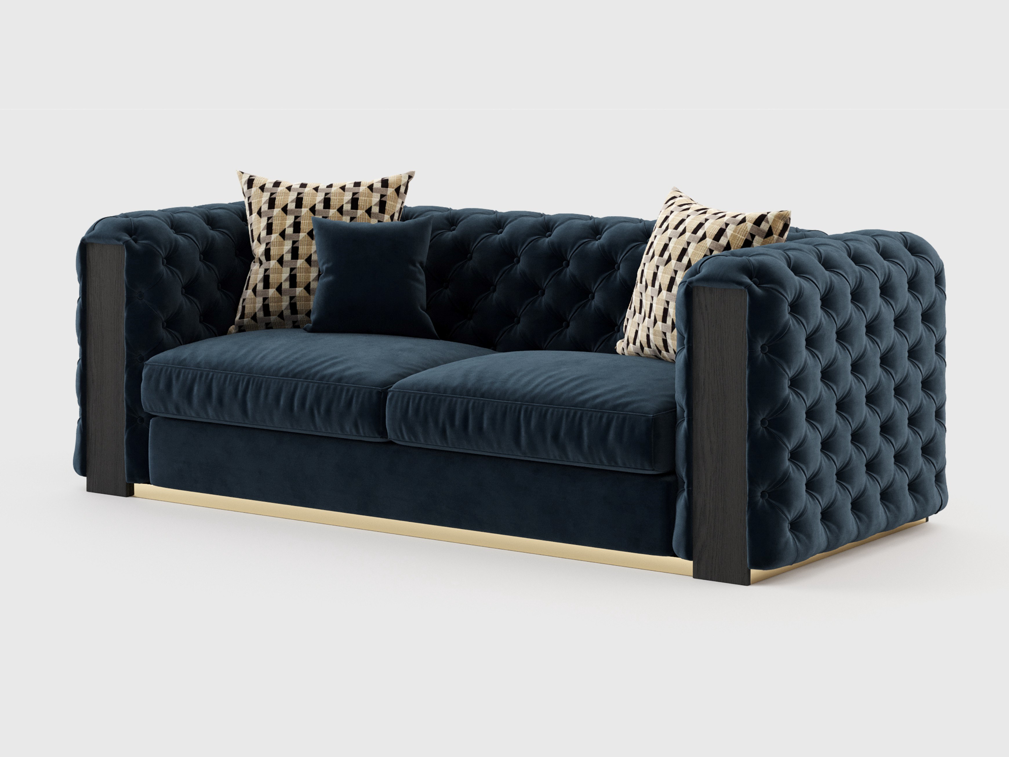 JEAN Tufted 2 seater leather sofa By Laskasas
