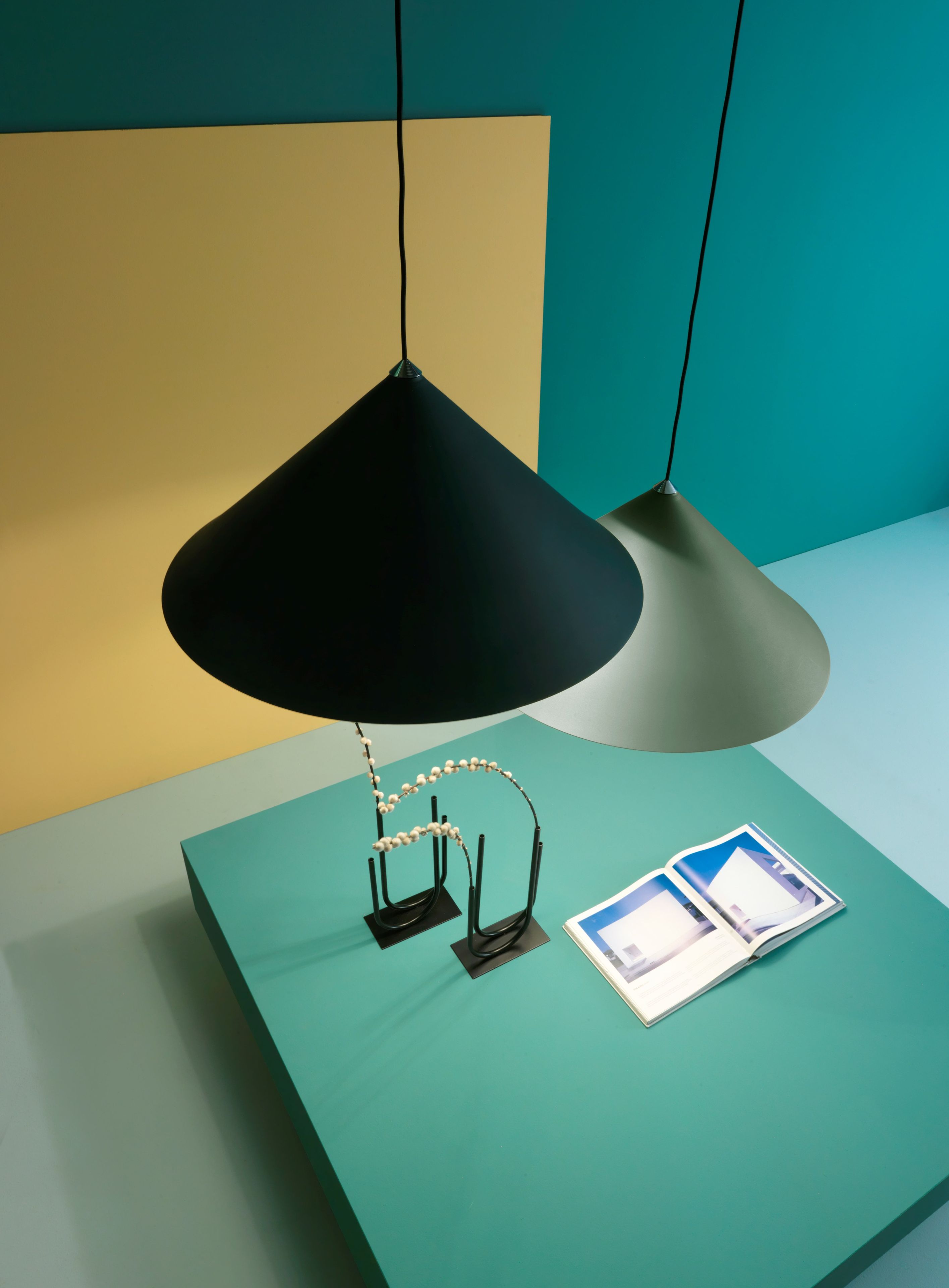 JEENA LED iron pendant lamp By ZAVA | design Franco Zavarise