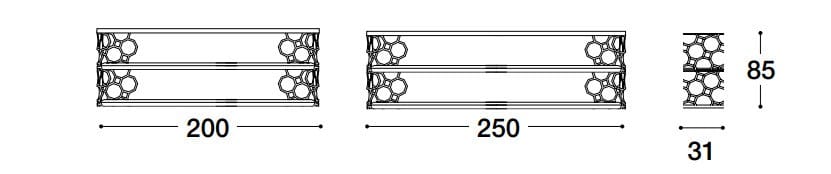 JENNY | Console table Rectangular console table with shelving By VOLPI