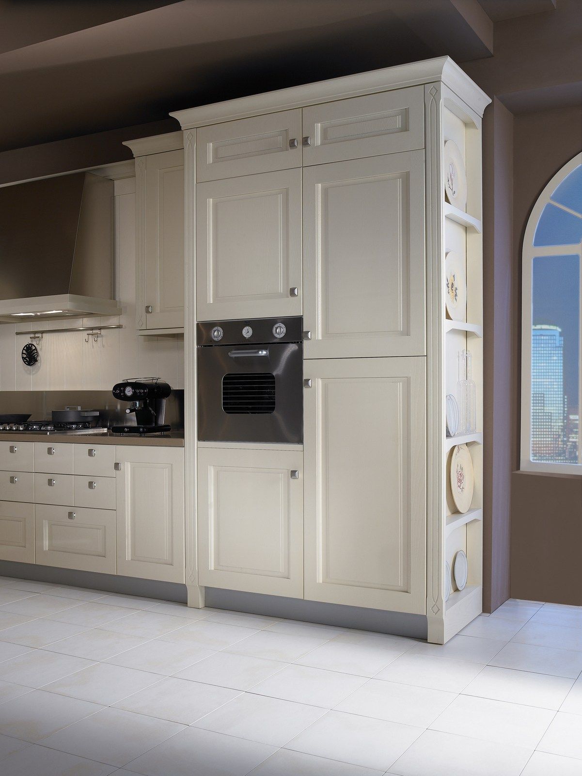 JENNY | Kitchen with peninsula Solid wood fitted kitchen with peninsula ...