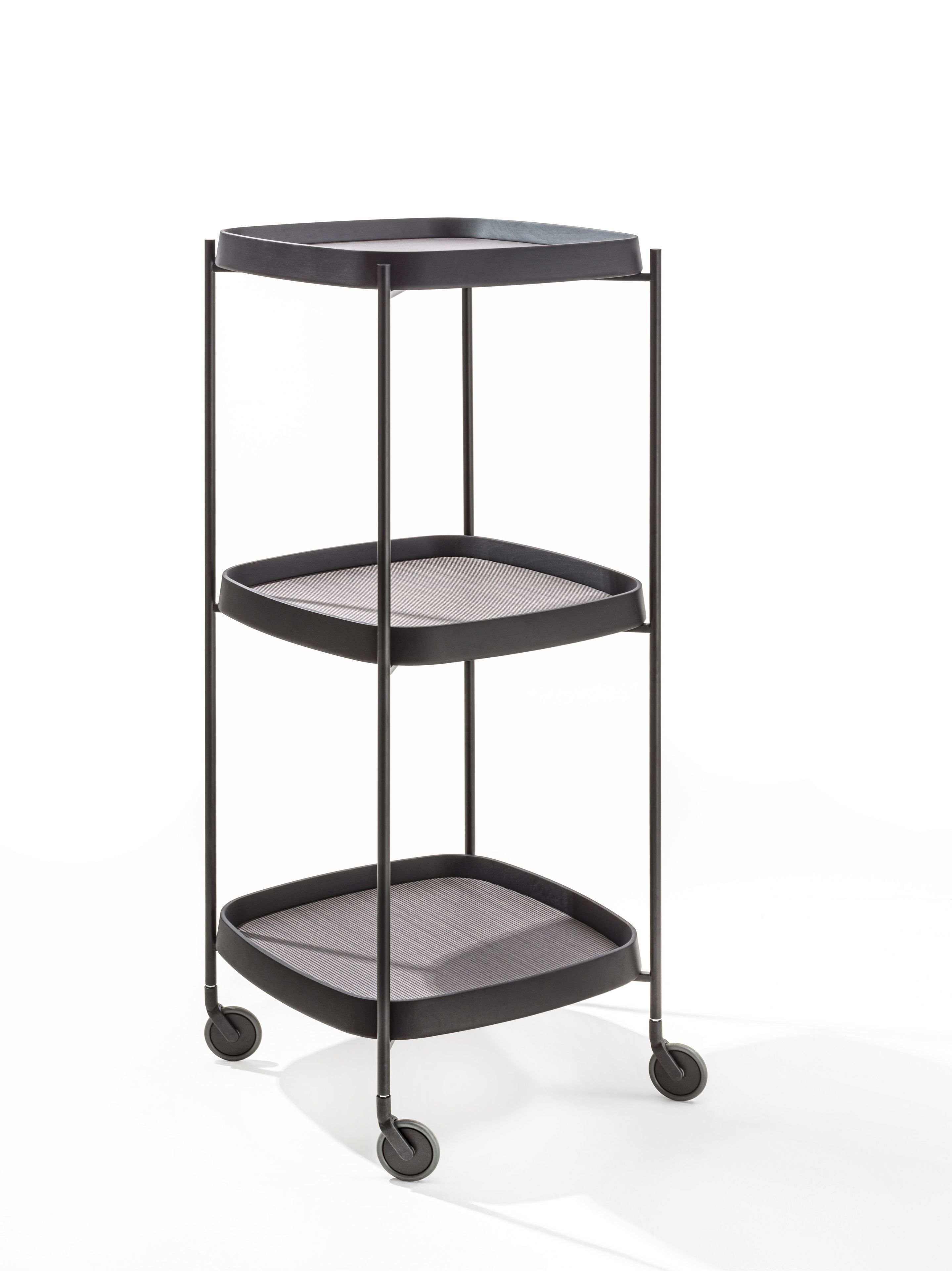 JET Walnut food trolley By Porada | design Carlo Ballabio