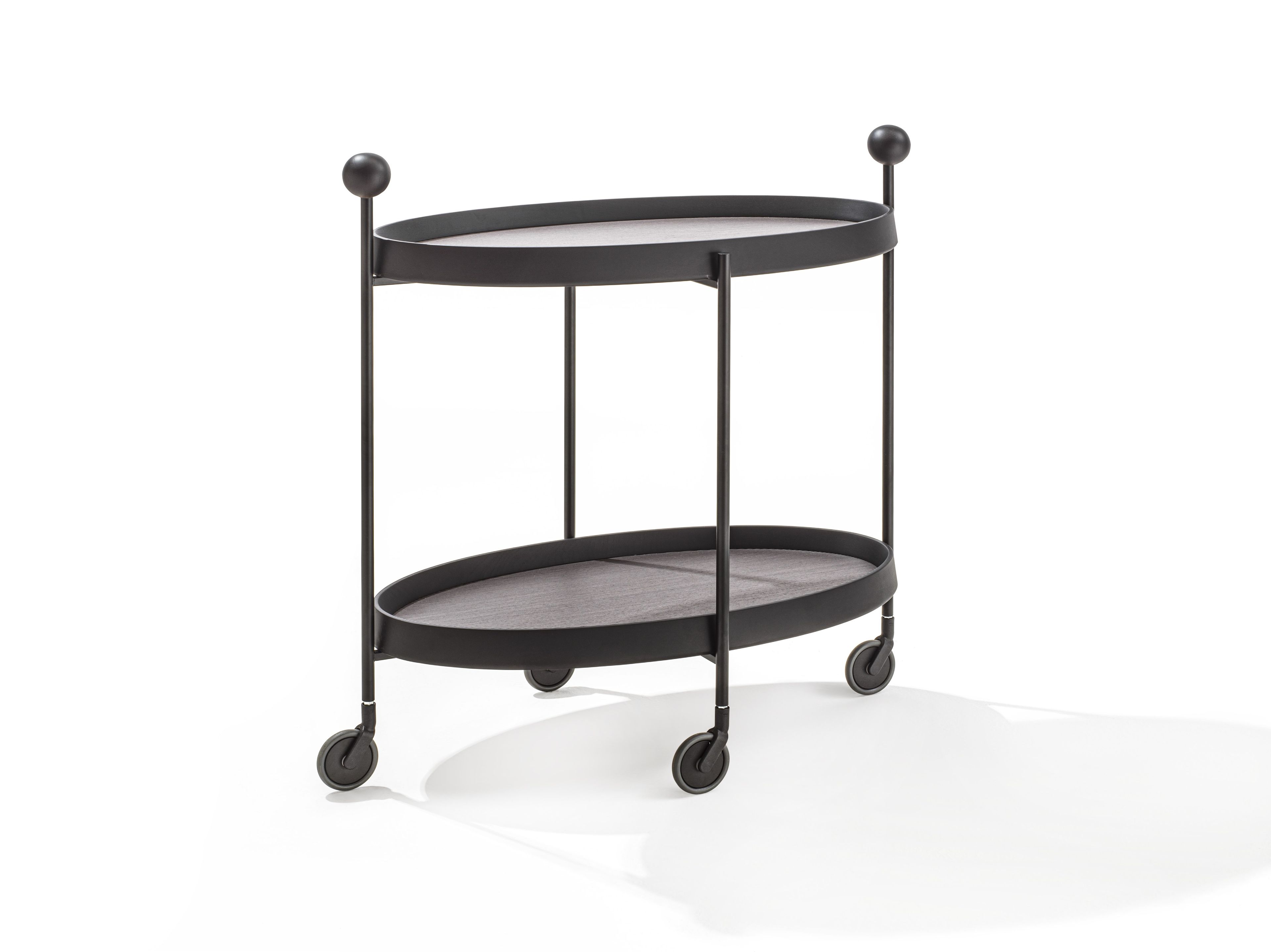 JET Walnut food trolley By Porada | design Carlo Ballabio
