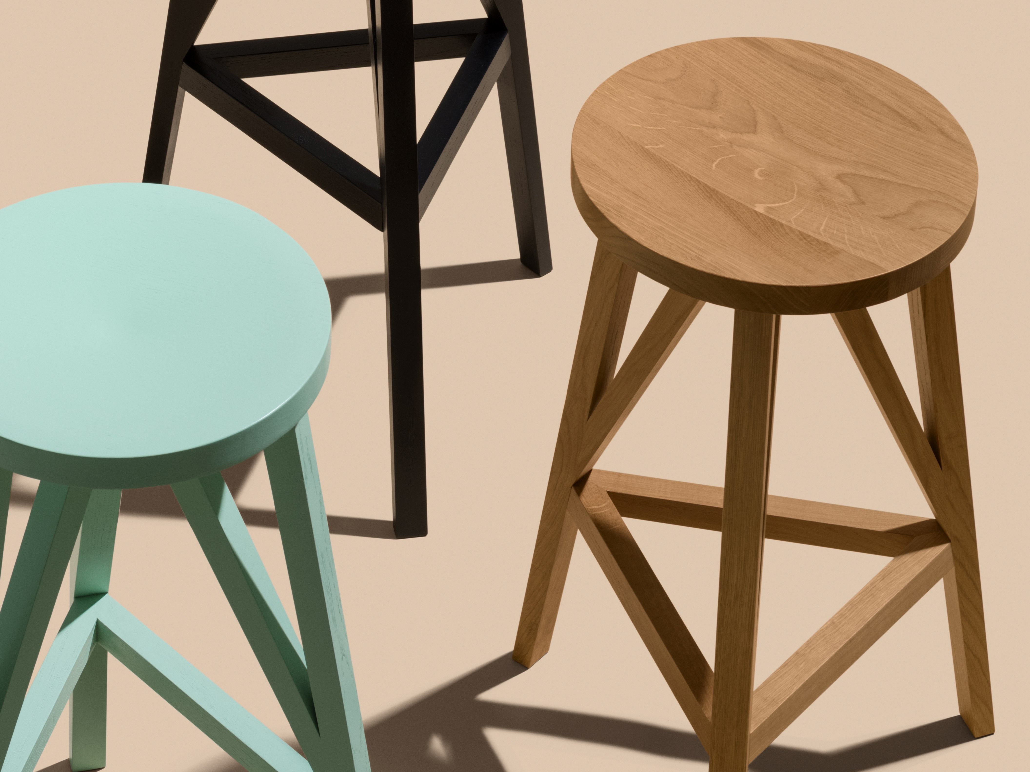 Solid wood barstool JL4 FABER By LOEHR design Julian Löhr