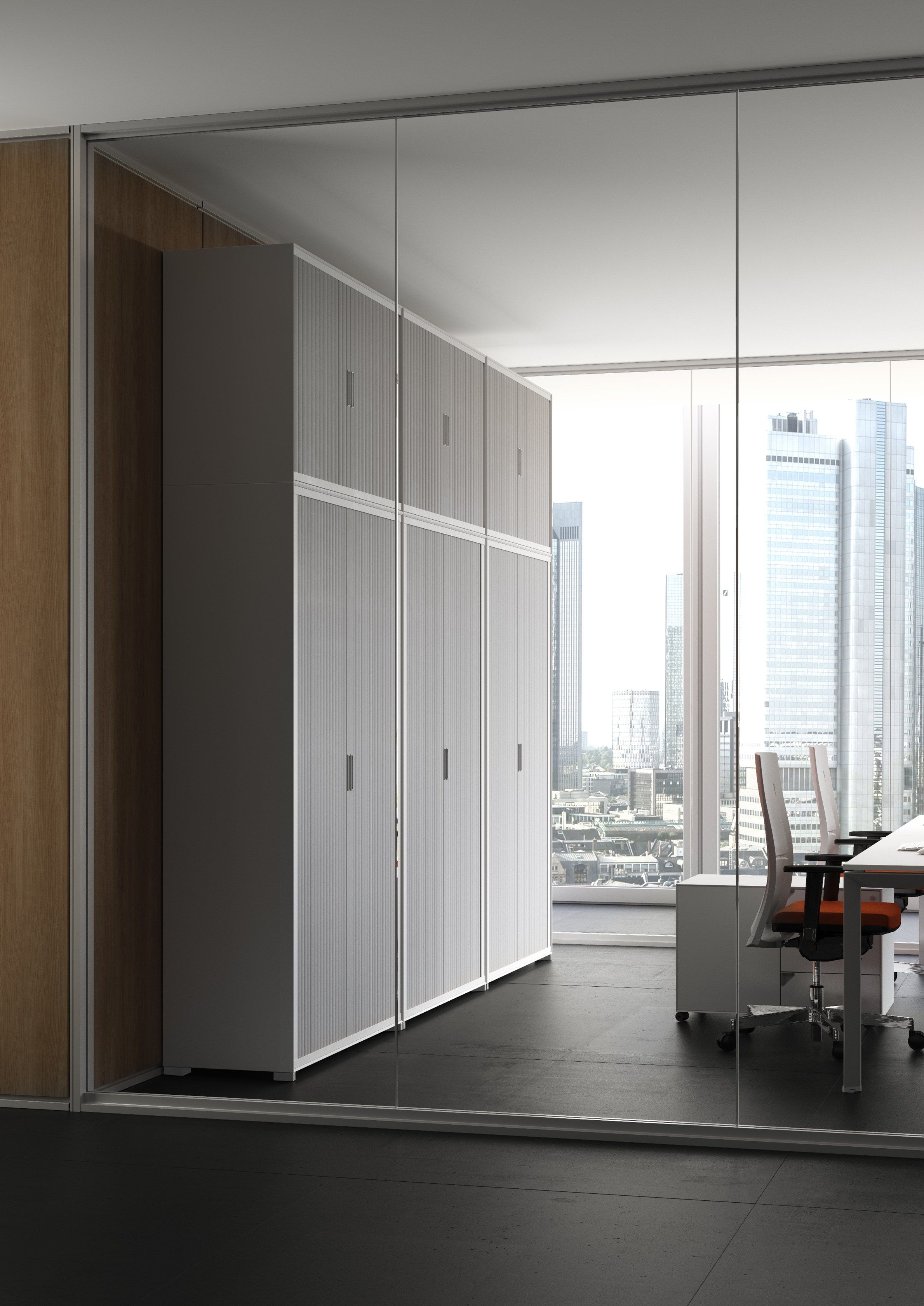 Tall plate office storage unit with hinged doors JOINT | Tall office ...