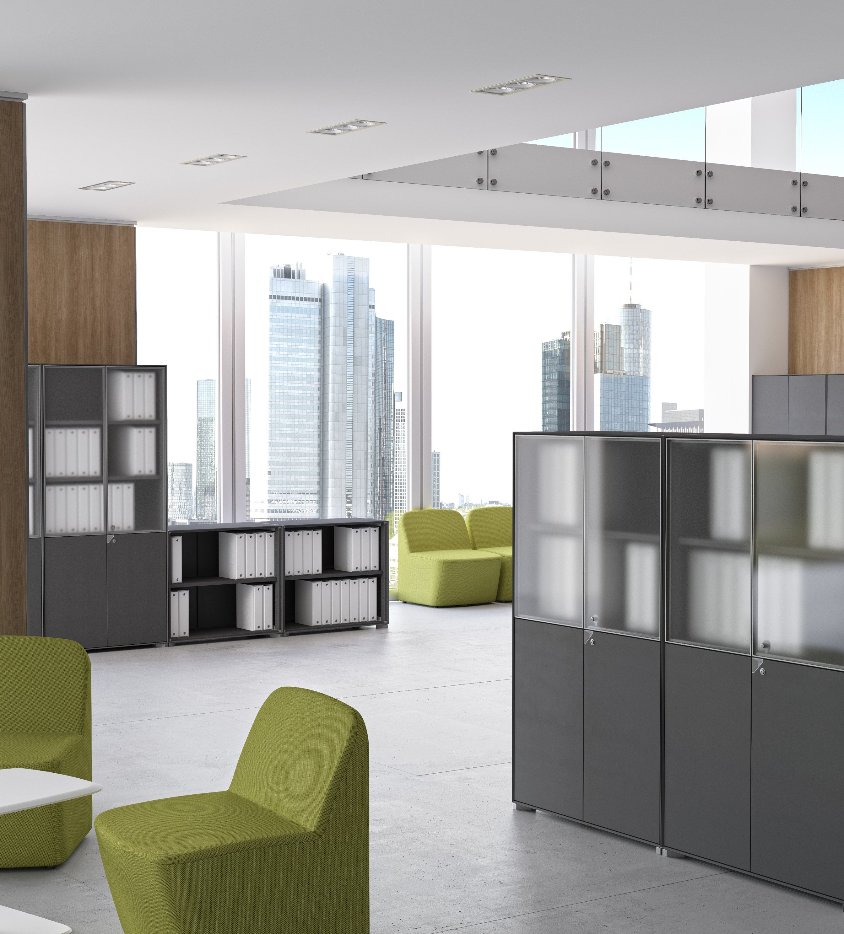 Tall plate office storage unit with hinged doors JOINT | Tall office ...