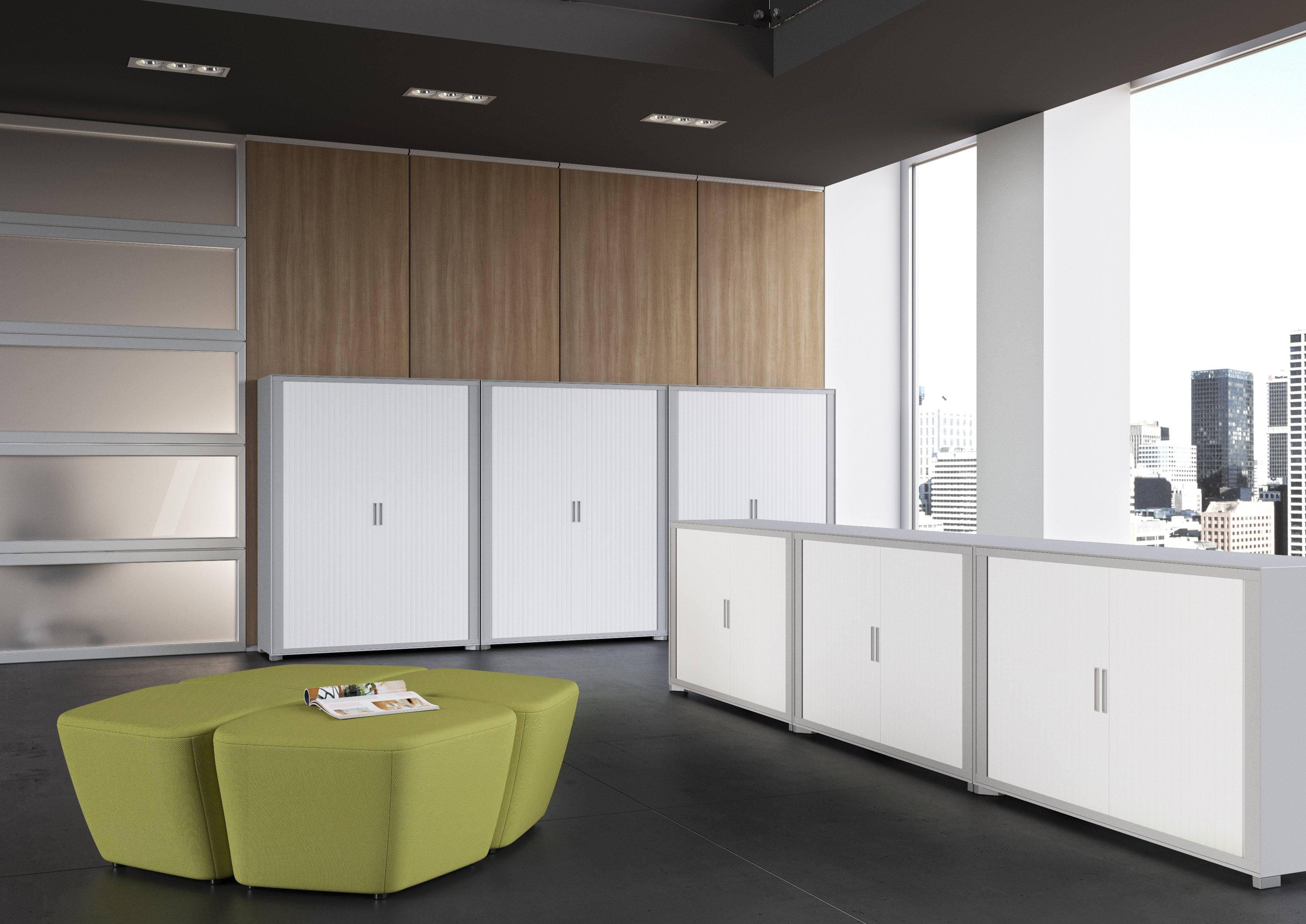 Tall plate office storage unit with hinged doors JOINT | Tall office ...