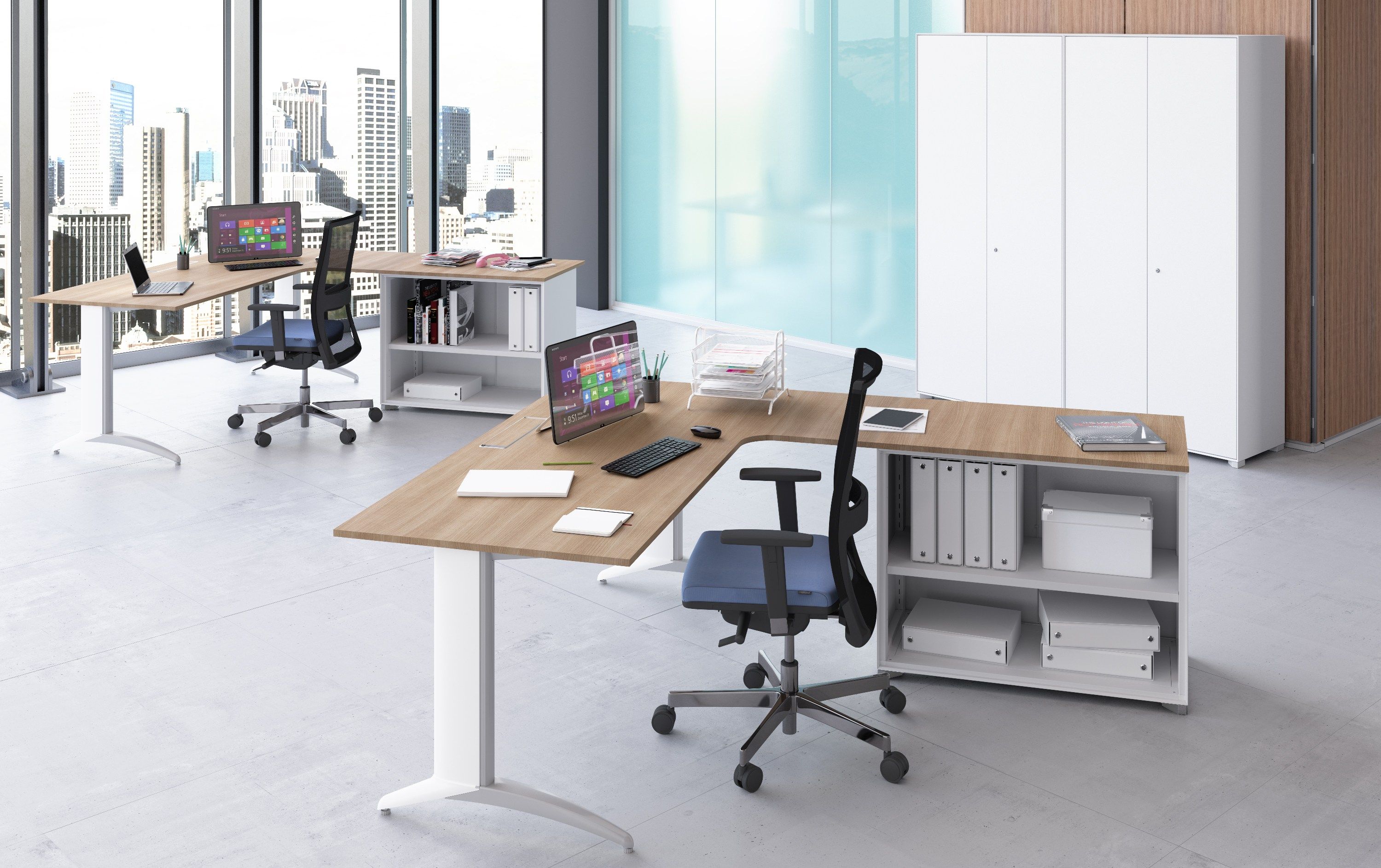 Tall plate office storage unit with hinged doors JOINT | Tall office ...