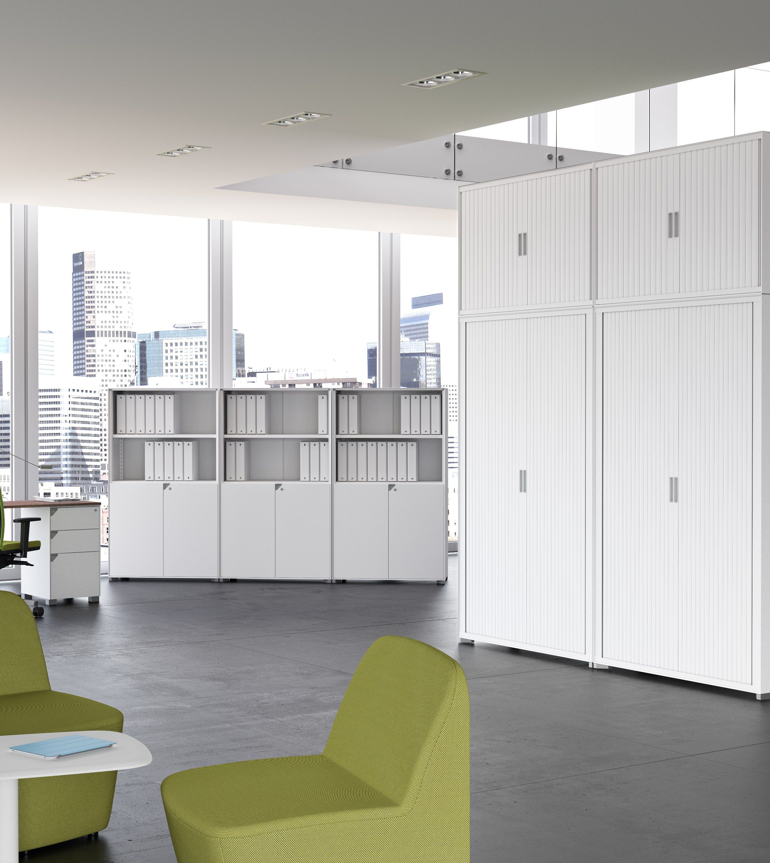 Tall plate office storage unit with hinged doors JOINT | Tall office ...