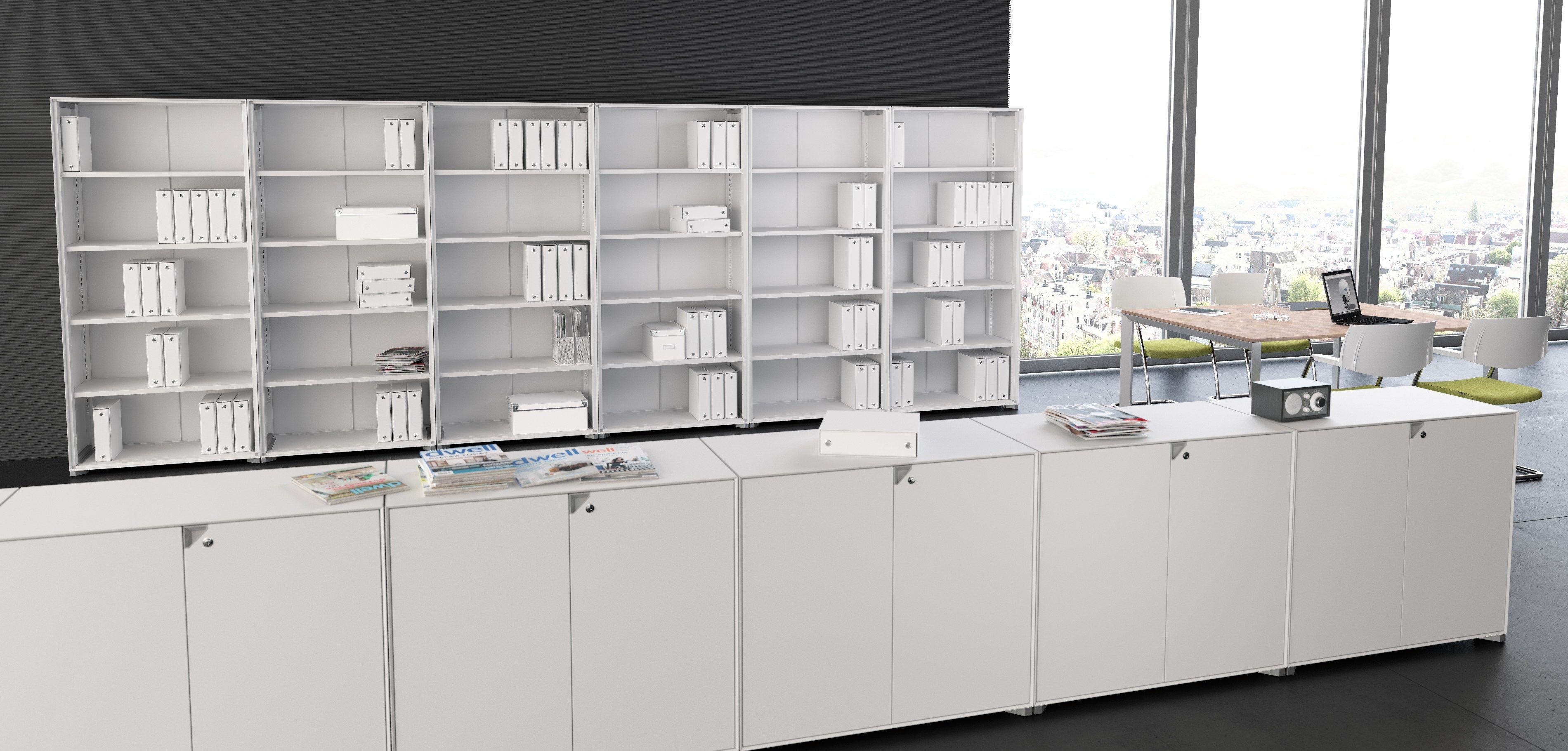 Tall plate office storage unit with hinged doors JOINT | Tall office ...