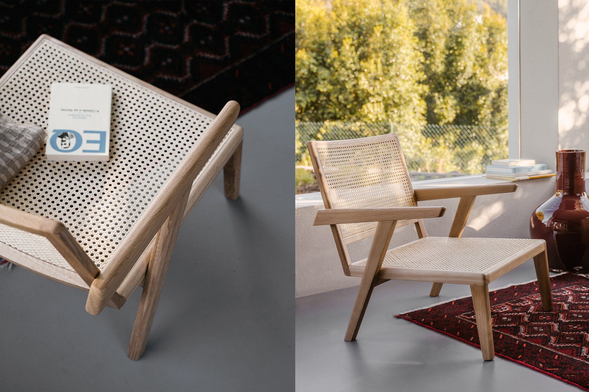 Wooden easy chair with armrests JOSE' By Fuschini