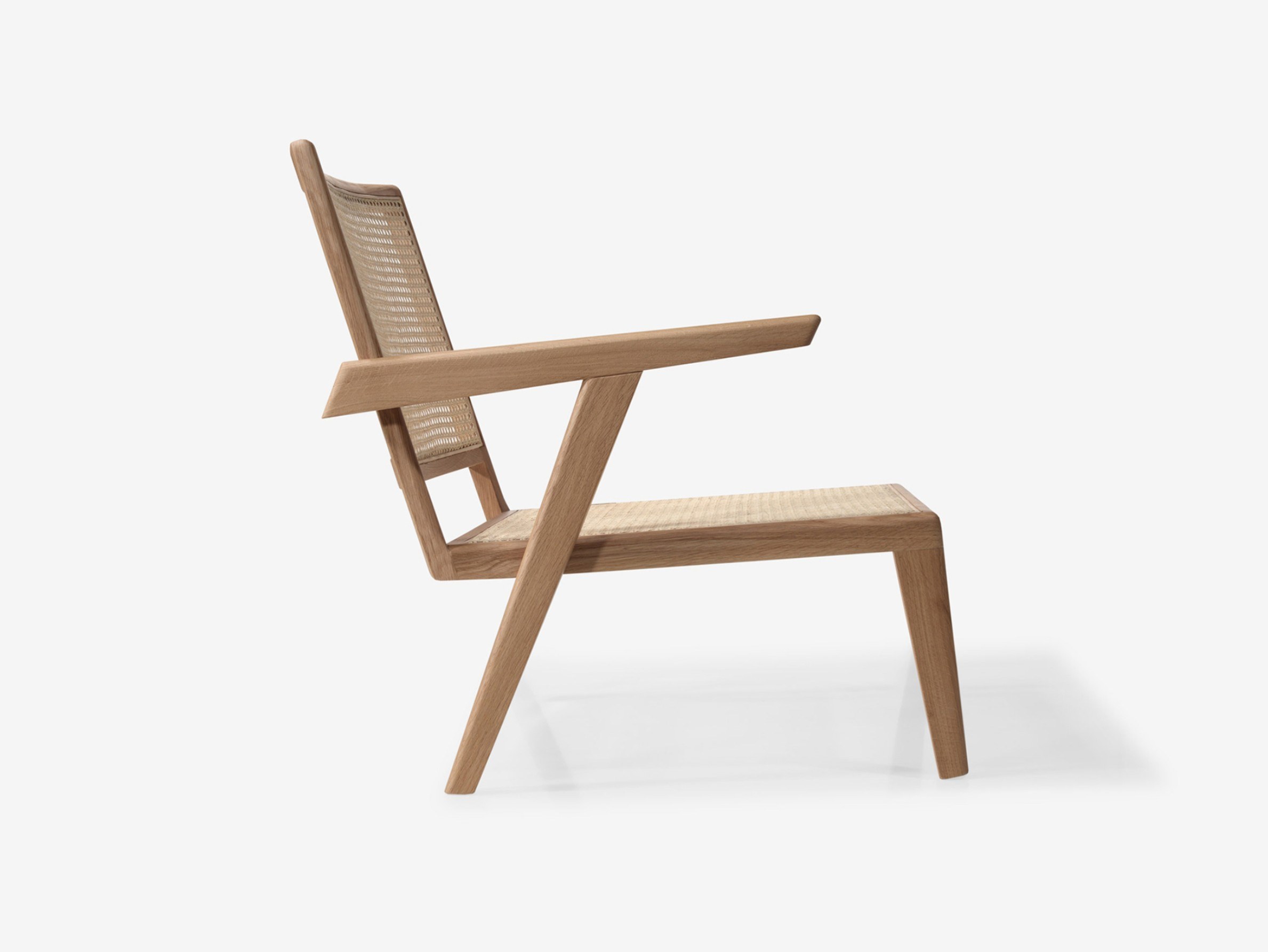 Wooden easy chair with armrests JOSE' By Fuschini
