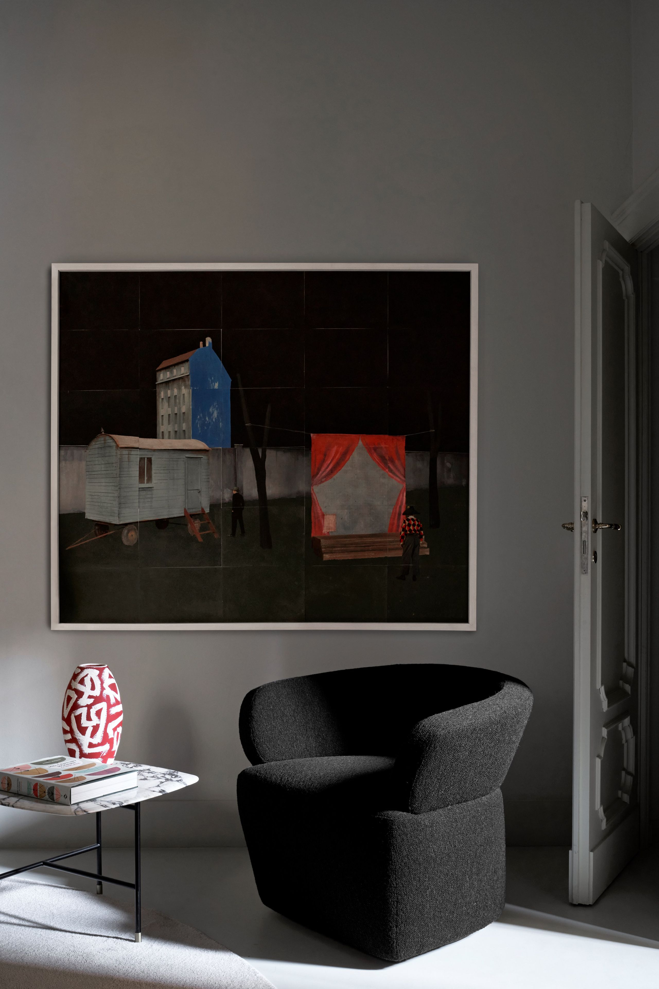 Upholstered fabric easy chair with armrests JOSEPHINE By Meridiani ...