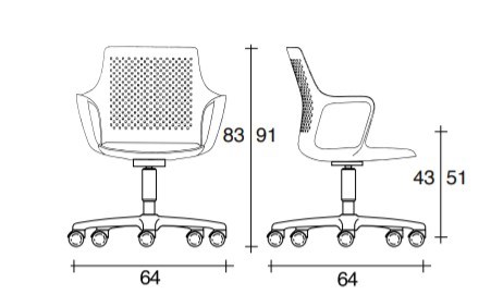 JOY 500 | Chair with 5-spoke base Swivel with 5-spoke base Nylon® chair ...