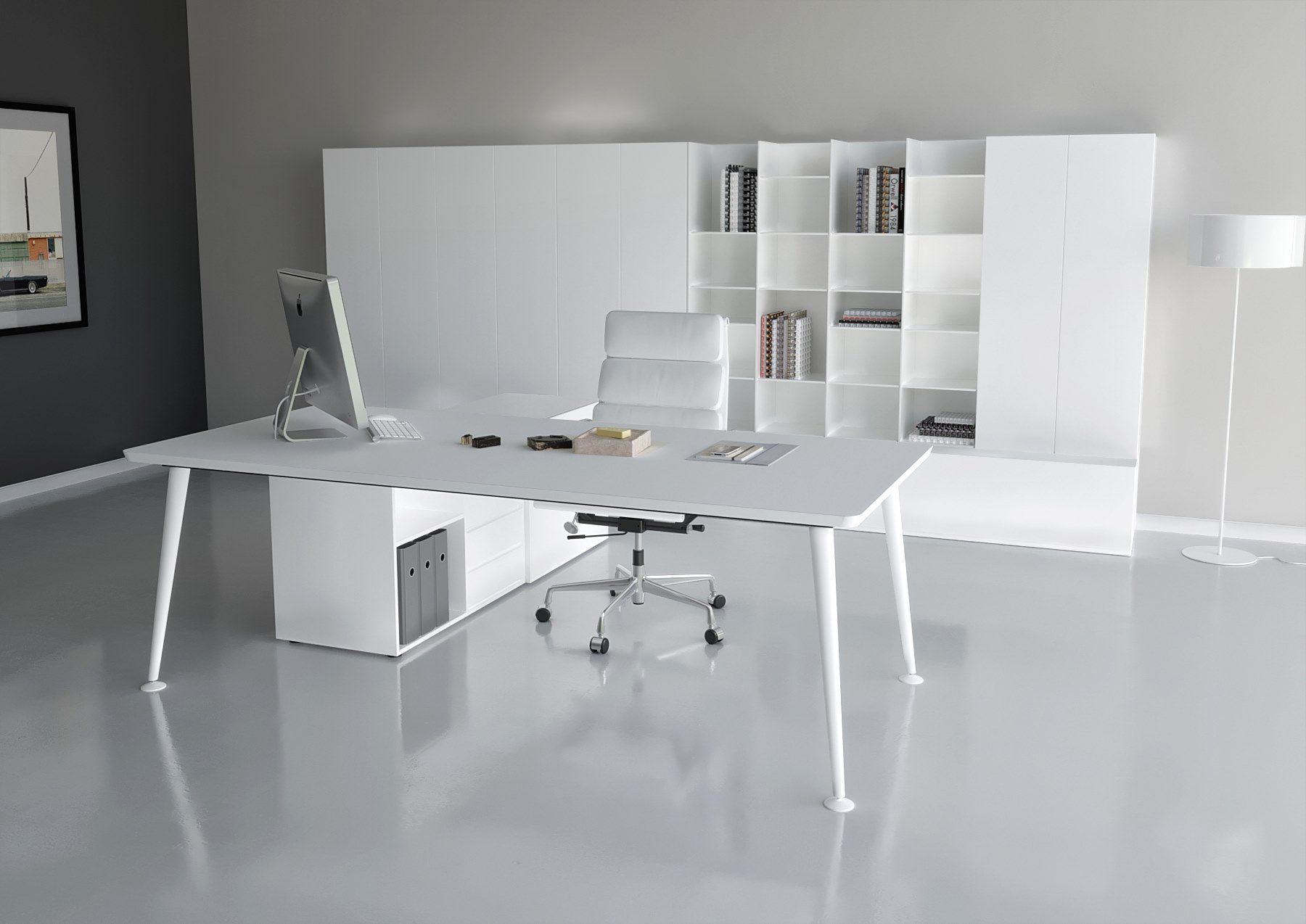 JOY | Office desk with shelves Joy Collection By Elitable