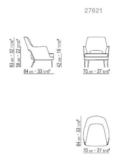 JOYCE | Armchair Joyce Collection By Flexform