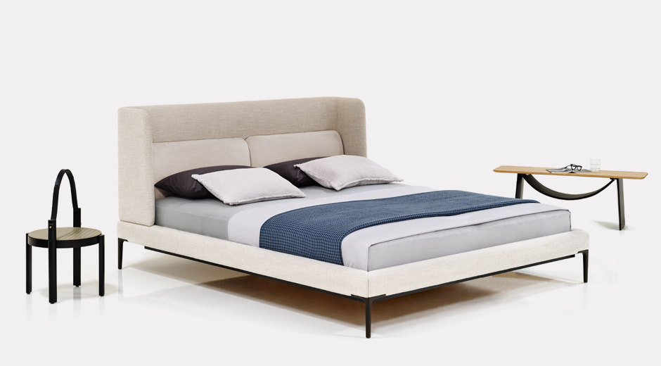 JOYCE NICHE BED Double bed with high headboard By Wittmann | design ...
