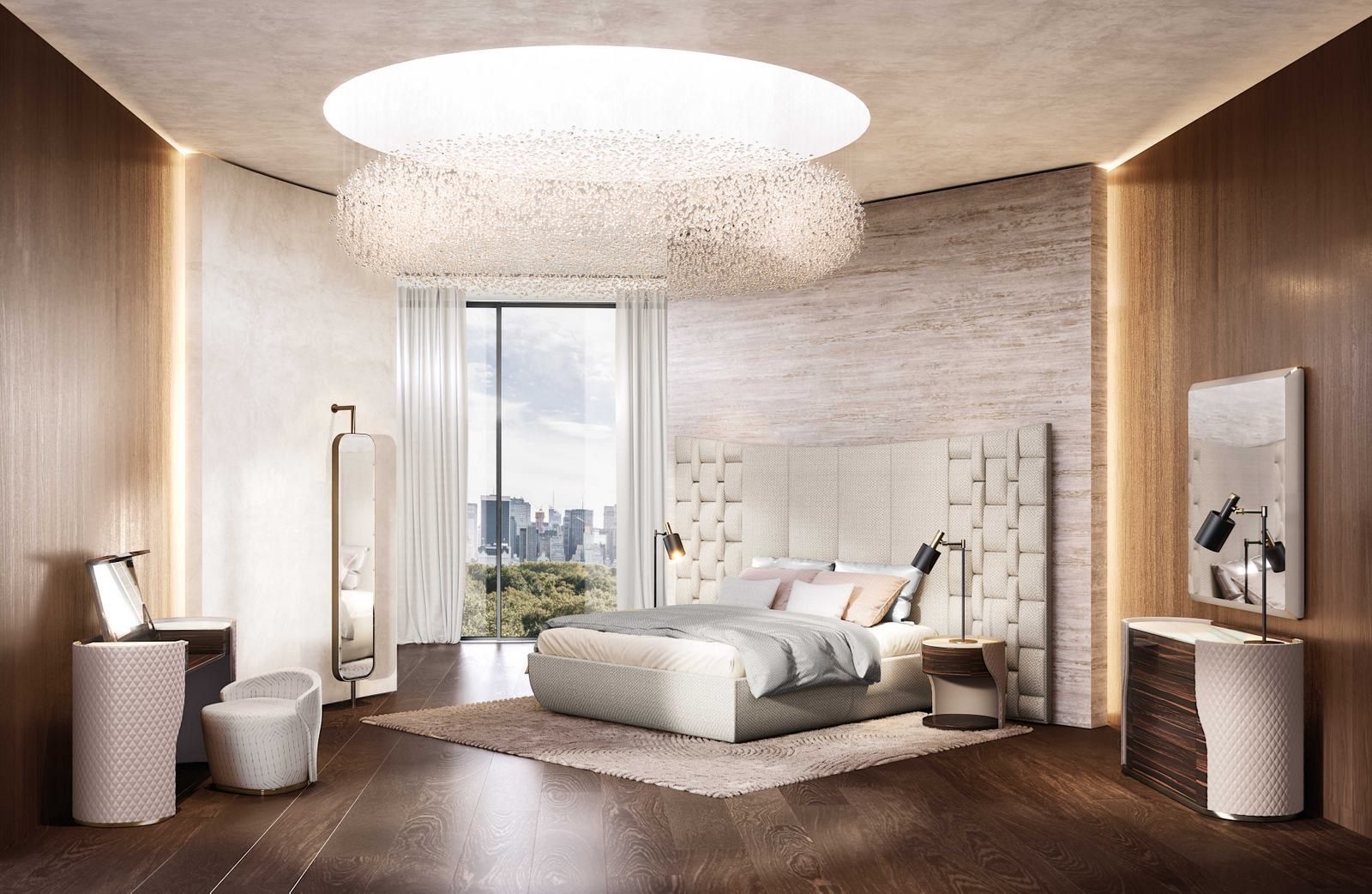 Leather king size bed with upholstered headboard JUBILEE XL Jubilee ...