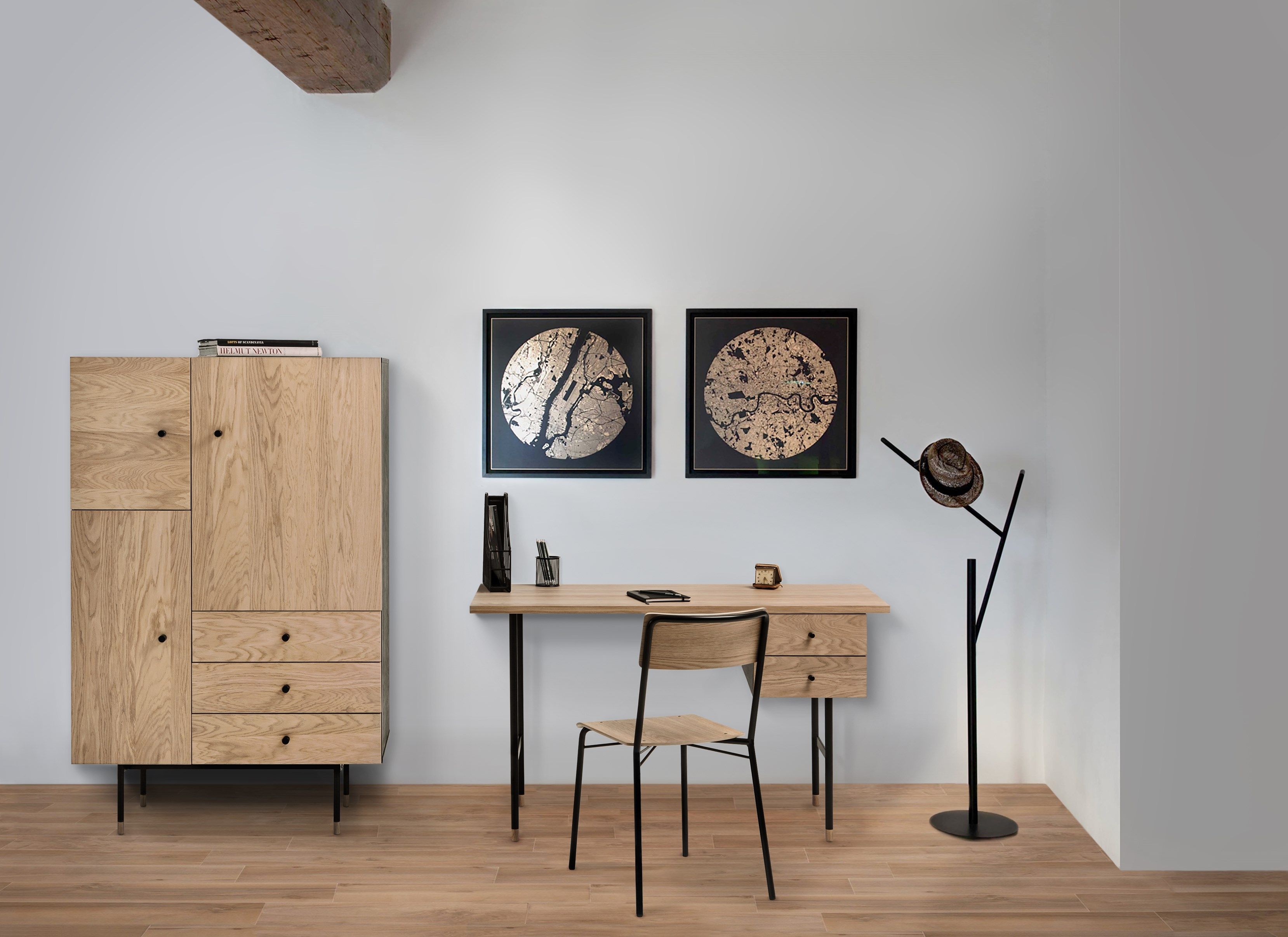 JUGEND | Writing desk Rectangular wood veneer writing desk By Woodman ...