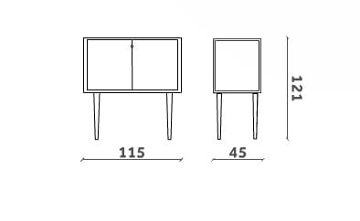 JUNO | Glass highboard By Miniforms design E-ggs