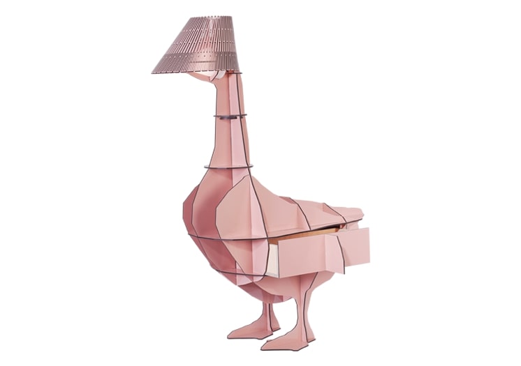 HPL floor lamp / bedside table JUNON Mobilier de Compagnie Collection ...
