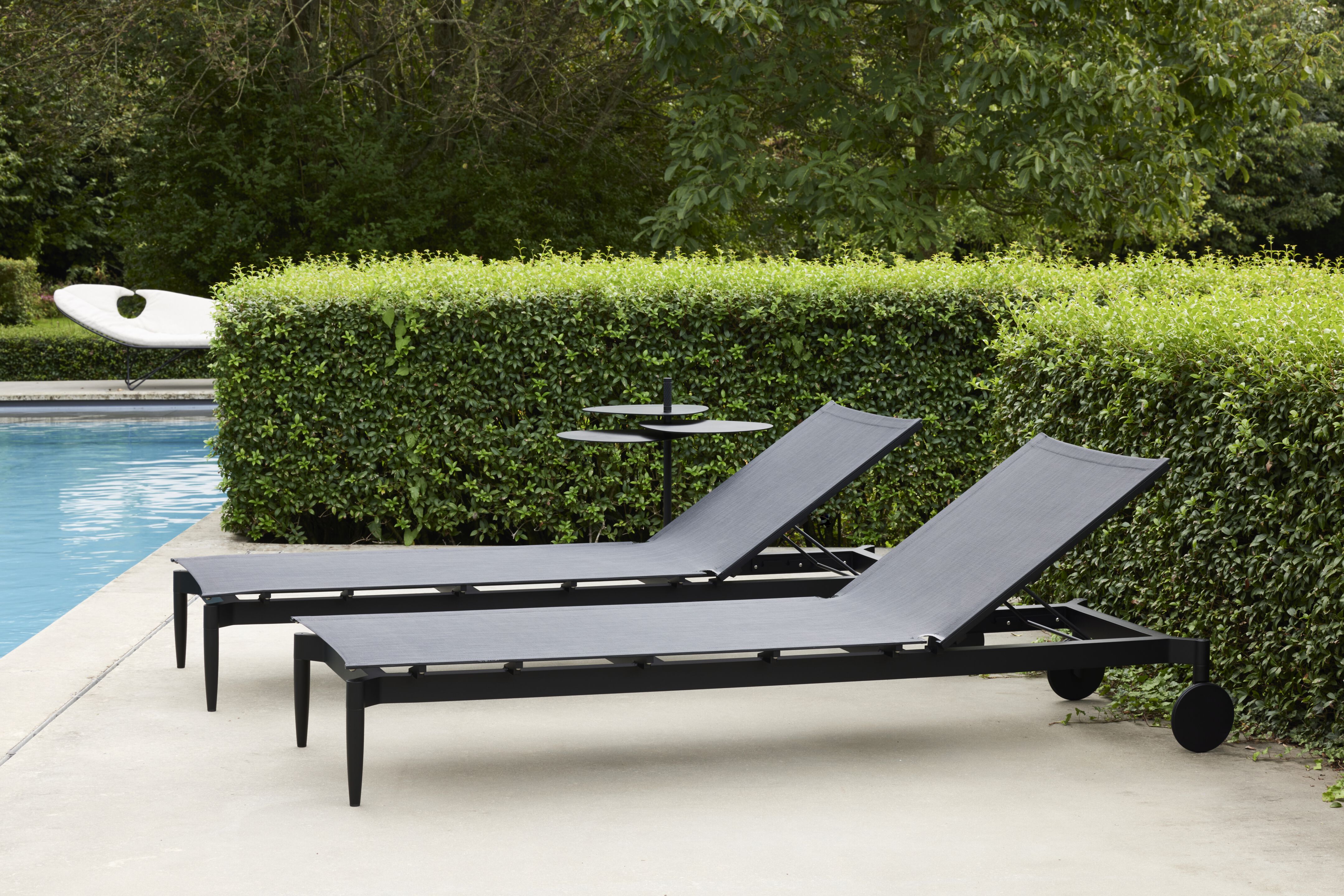 MARGUERITE Recliner sun lounger with castors By Joli | design Mathias ...