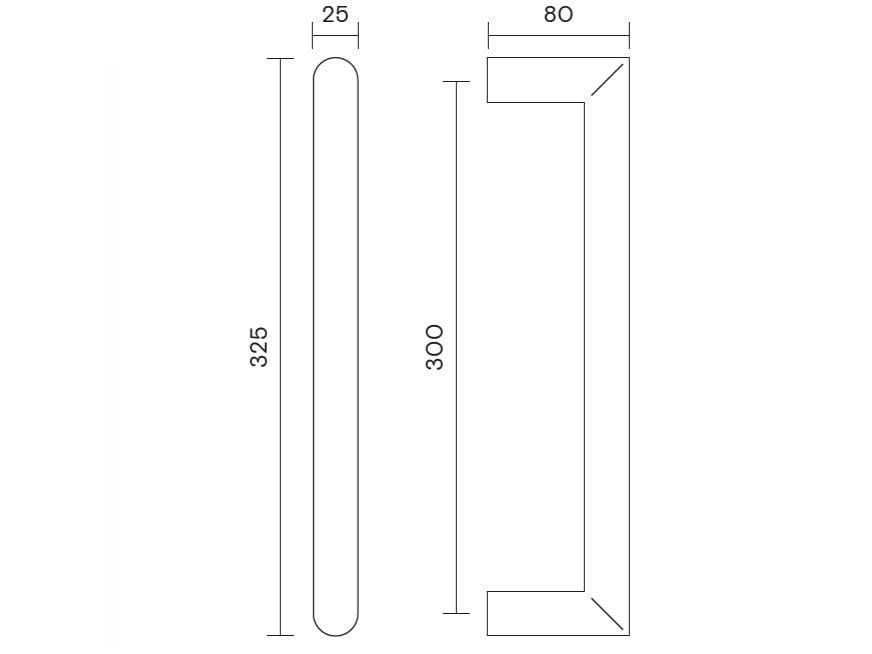 K 464 Stainless steel pull handle By Valli