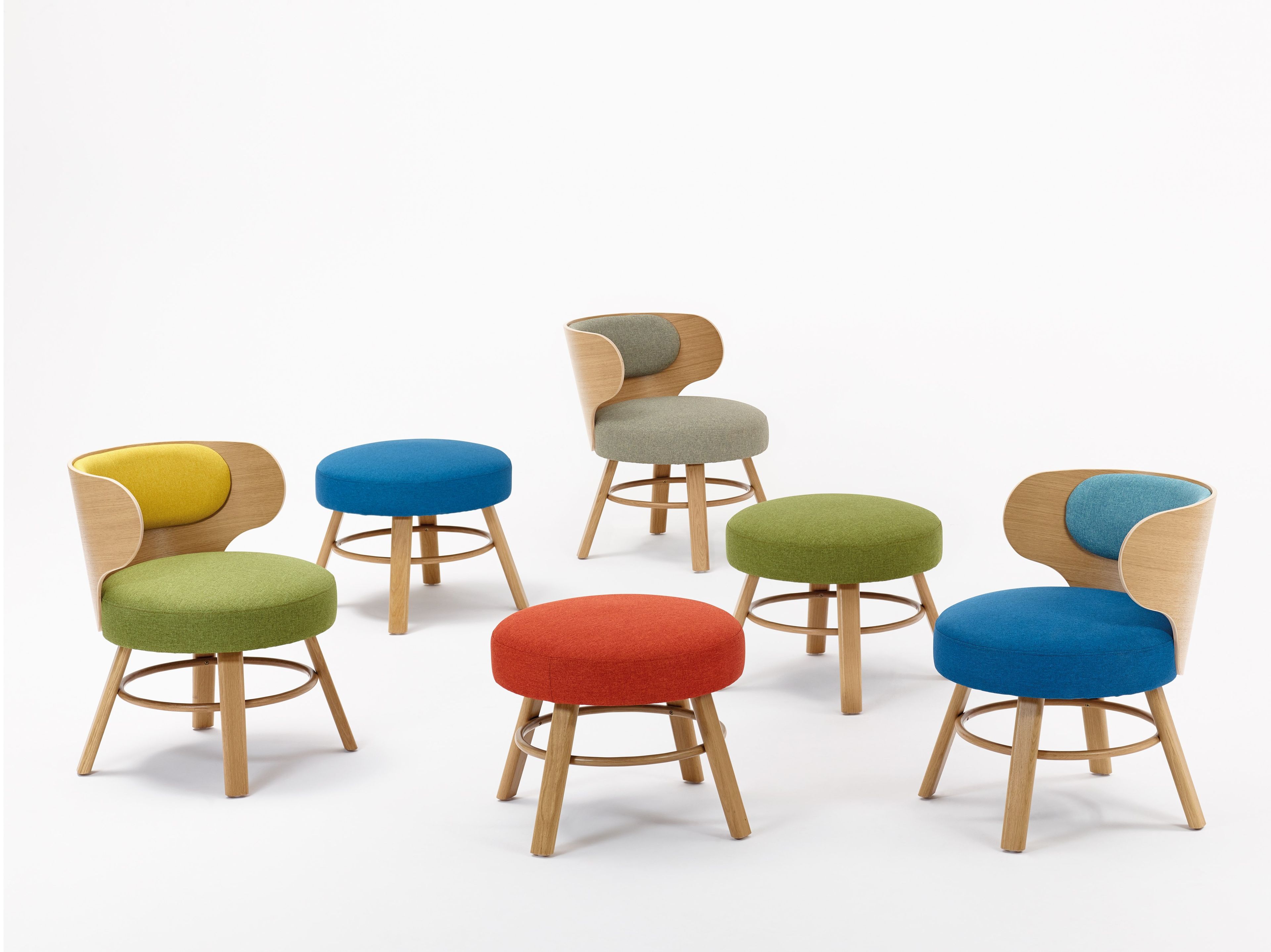 K2 B-2220 Upholstered fabric easy chair By Paged | design Tomek Rygalik