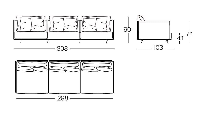 K2 | Sofa K2 Collection By arflex design Carlo Colombo