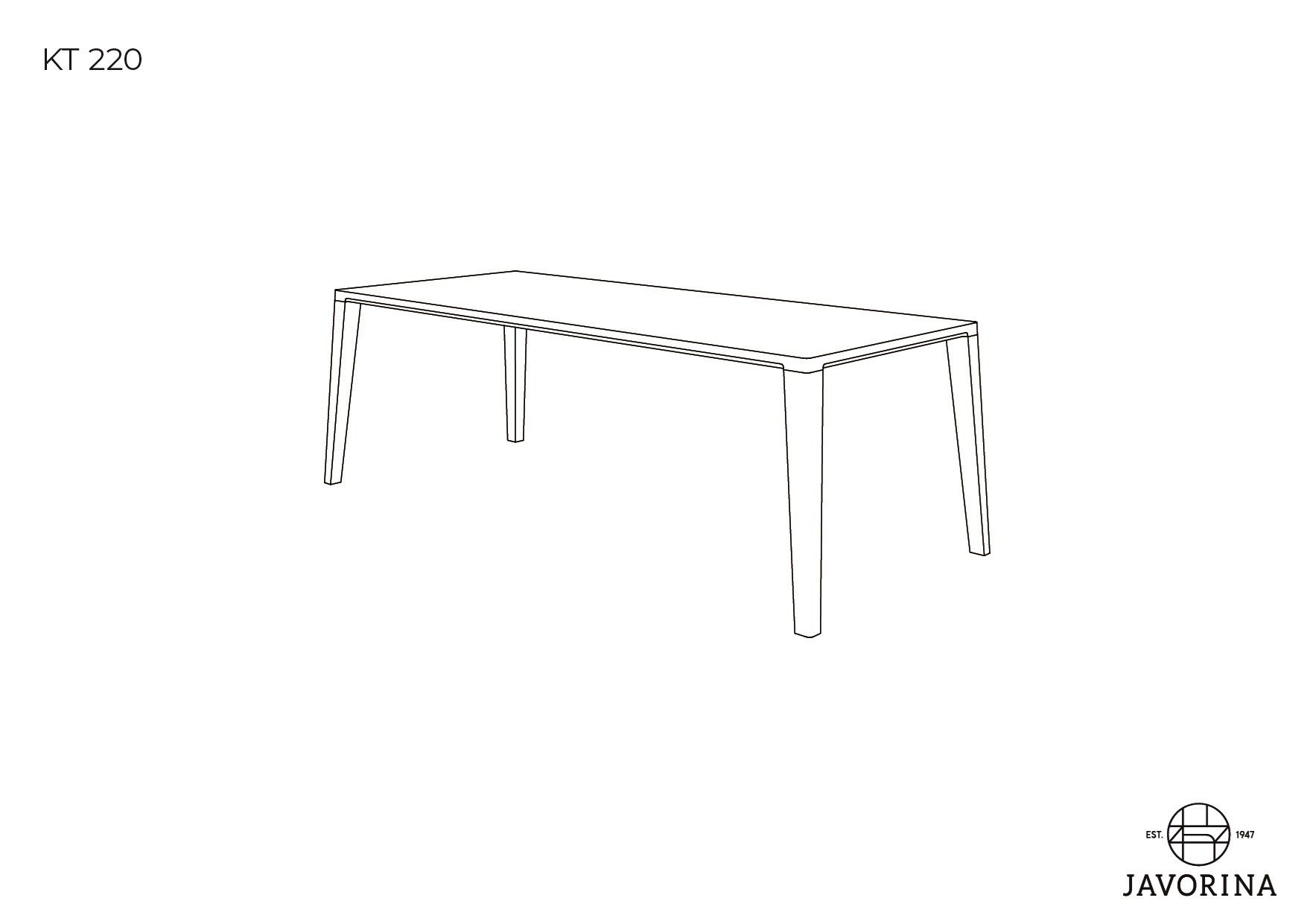KA 220 | Dining table Rectangular wooden dining table By JAVORINA