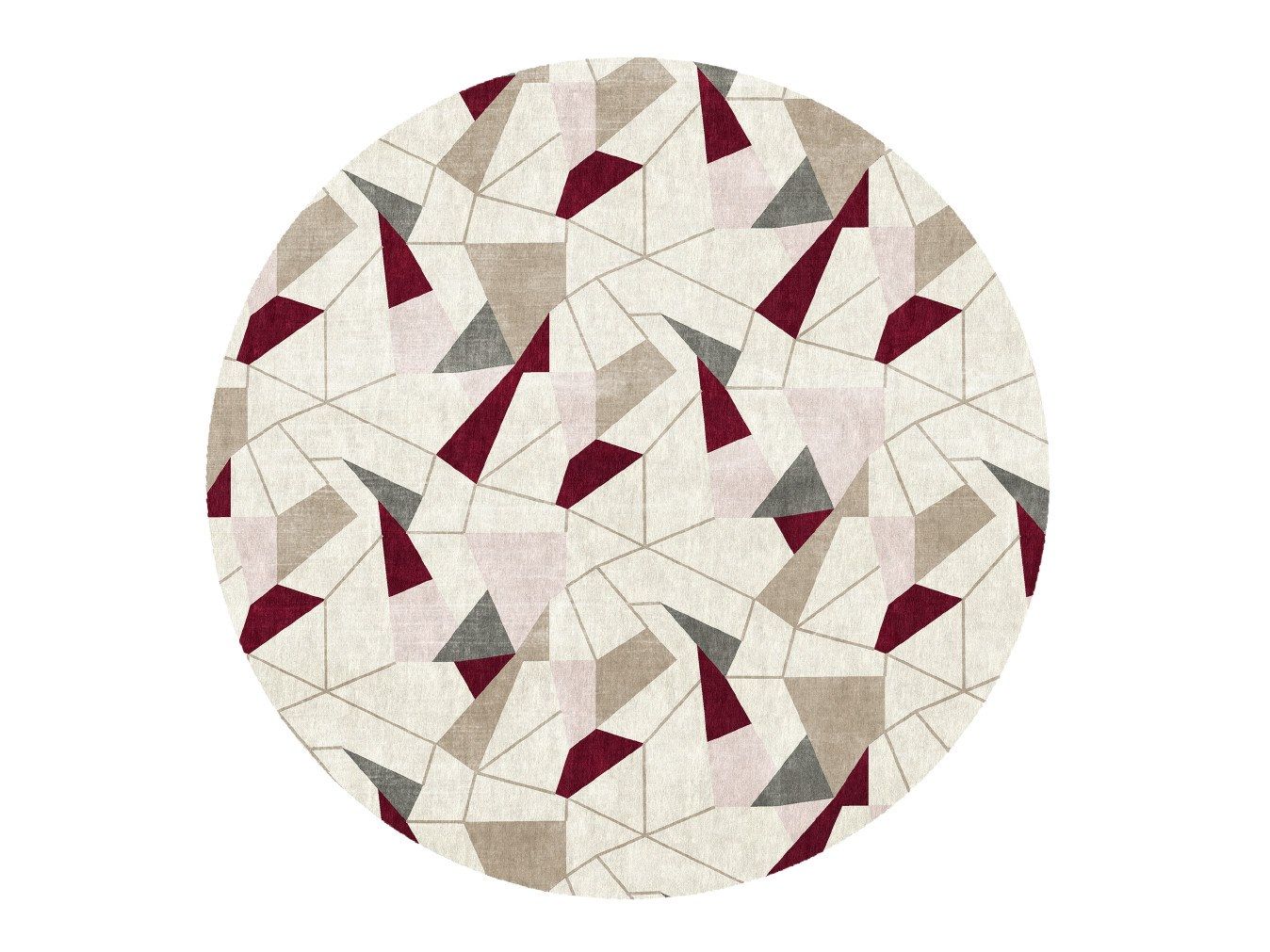 KALEIDO Round custom handmade Bamboo silk rug By Giorgetti