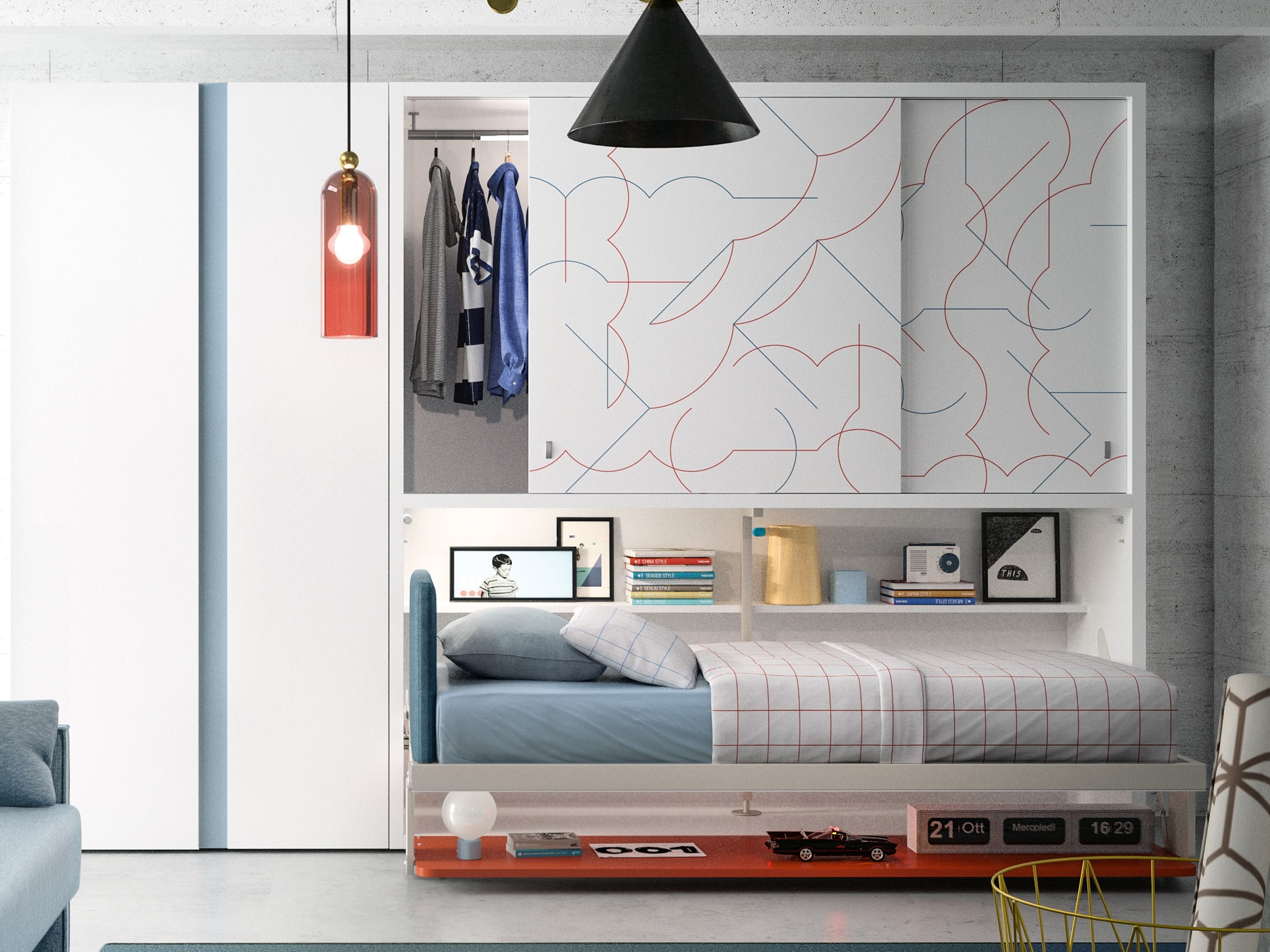 KALI PONTE BOARD Pull-down convertible bed By CLEI