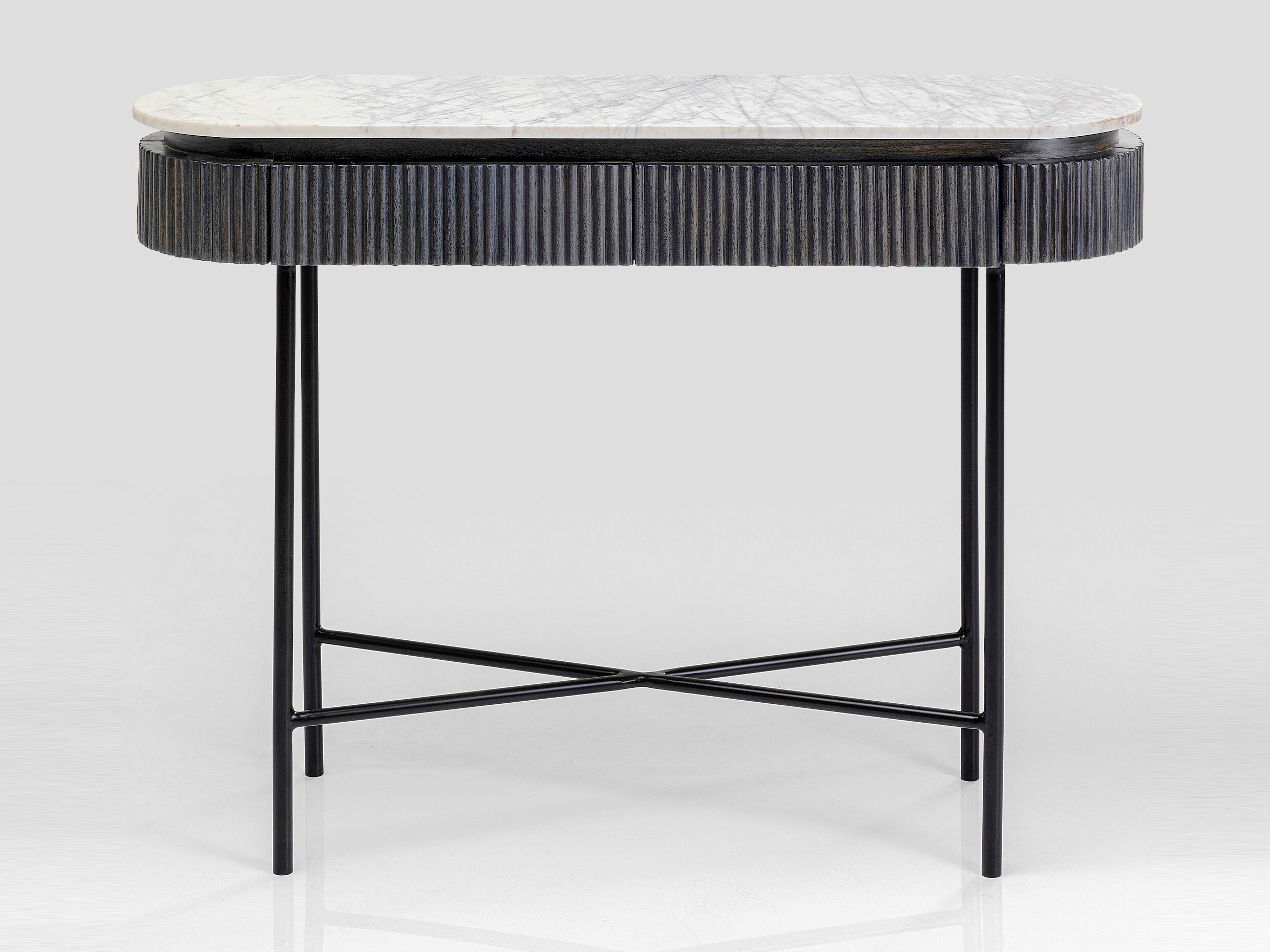 GLENN Oval marble console table with drawers By KARE Design