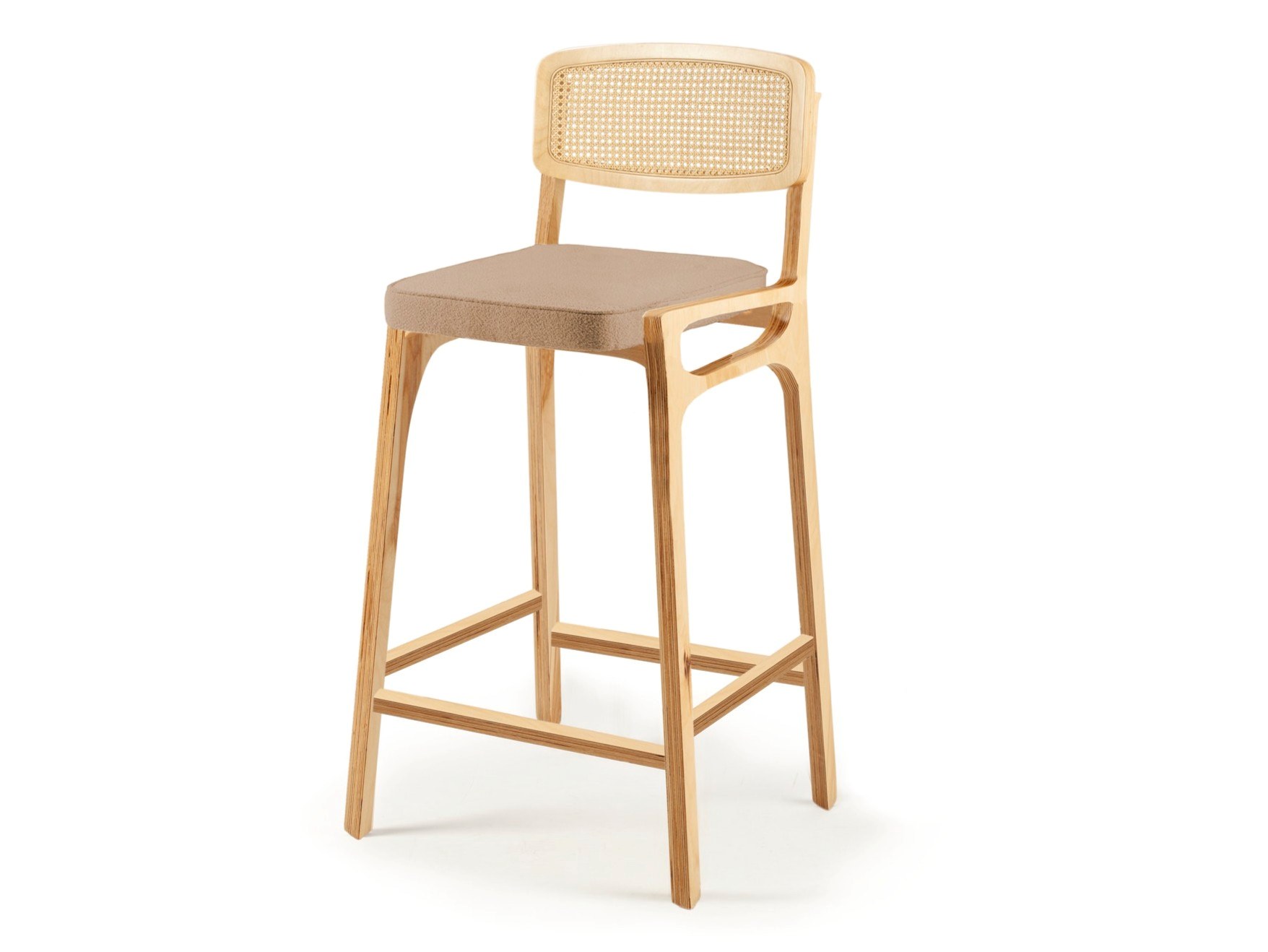 KARL High wooden stool with armrests By Mambo Unlimited Ideas