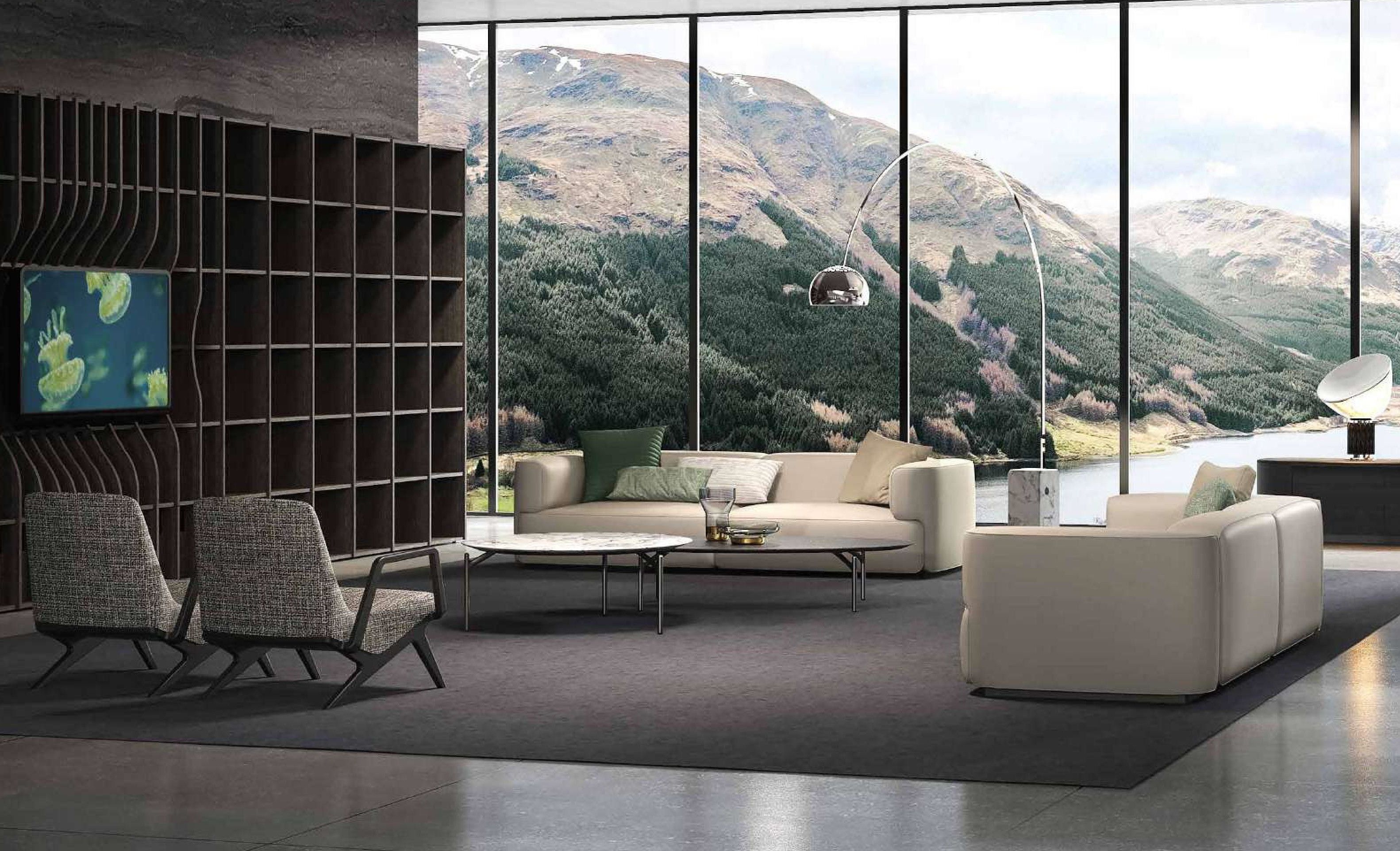 KATTY 4 seater leather sofa By Now & Future | design GOODO Design