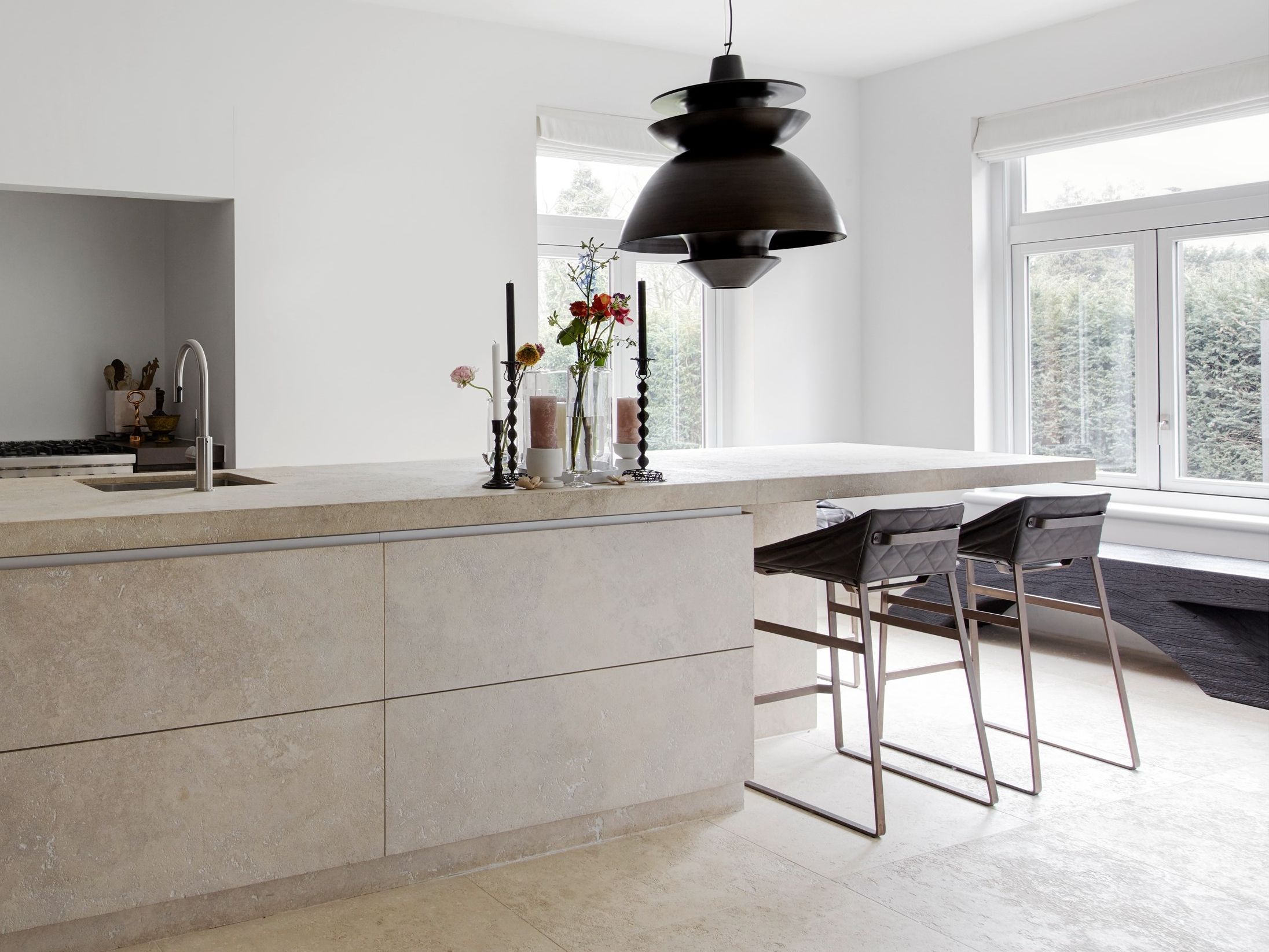 KEKKE LIVING Upholstered stool By Piet Boon | design Piet Boon