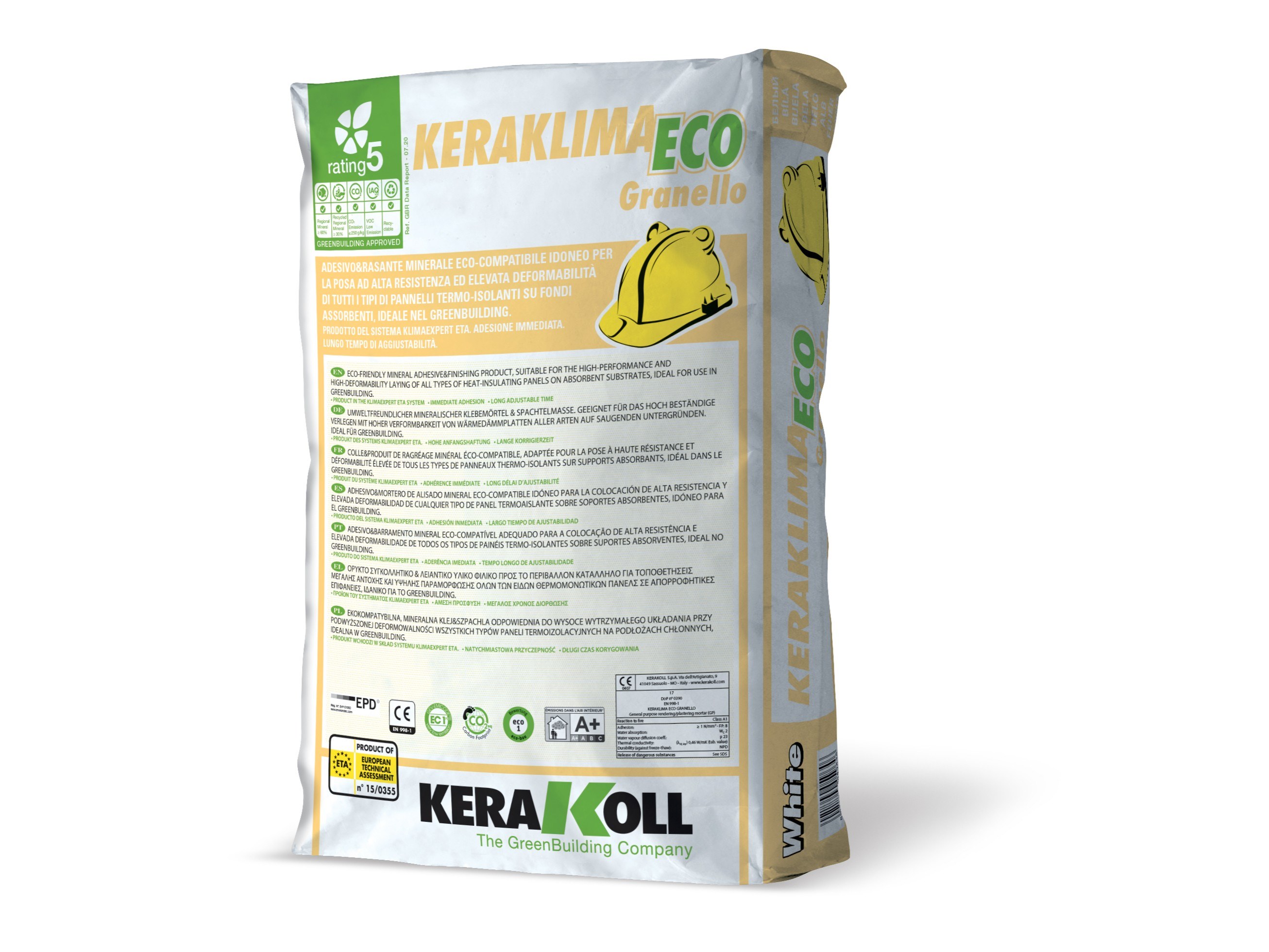 KERAKLIMA ECO GRANELLO Adesivo rasante minerale per pannelli ...
