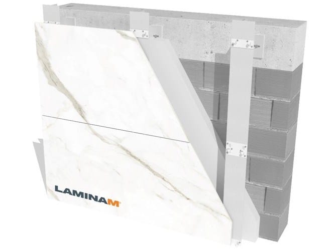 KERF SYSTEM/ INVISIBLE FIXING Ventilated facade By Laminam