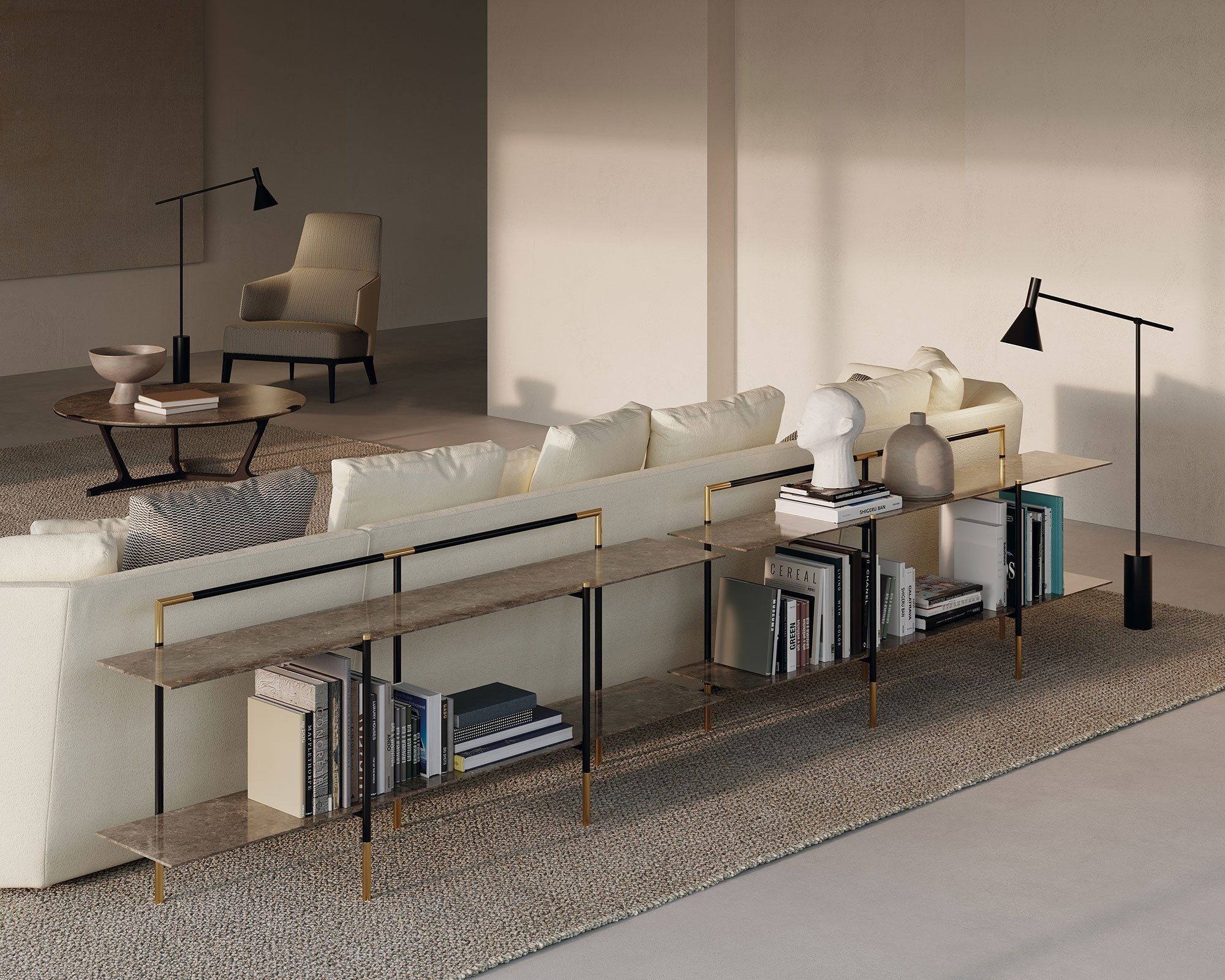 KEVIN Open freestanding double-sided bookcase By Frigerio | design Euro ...