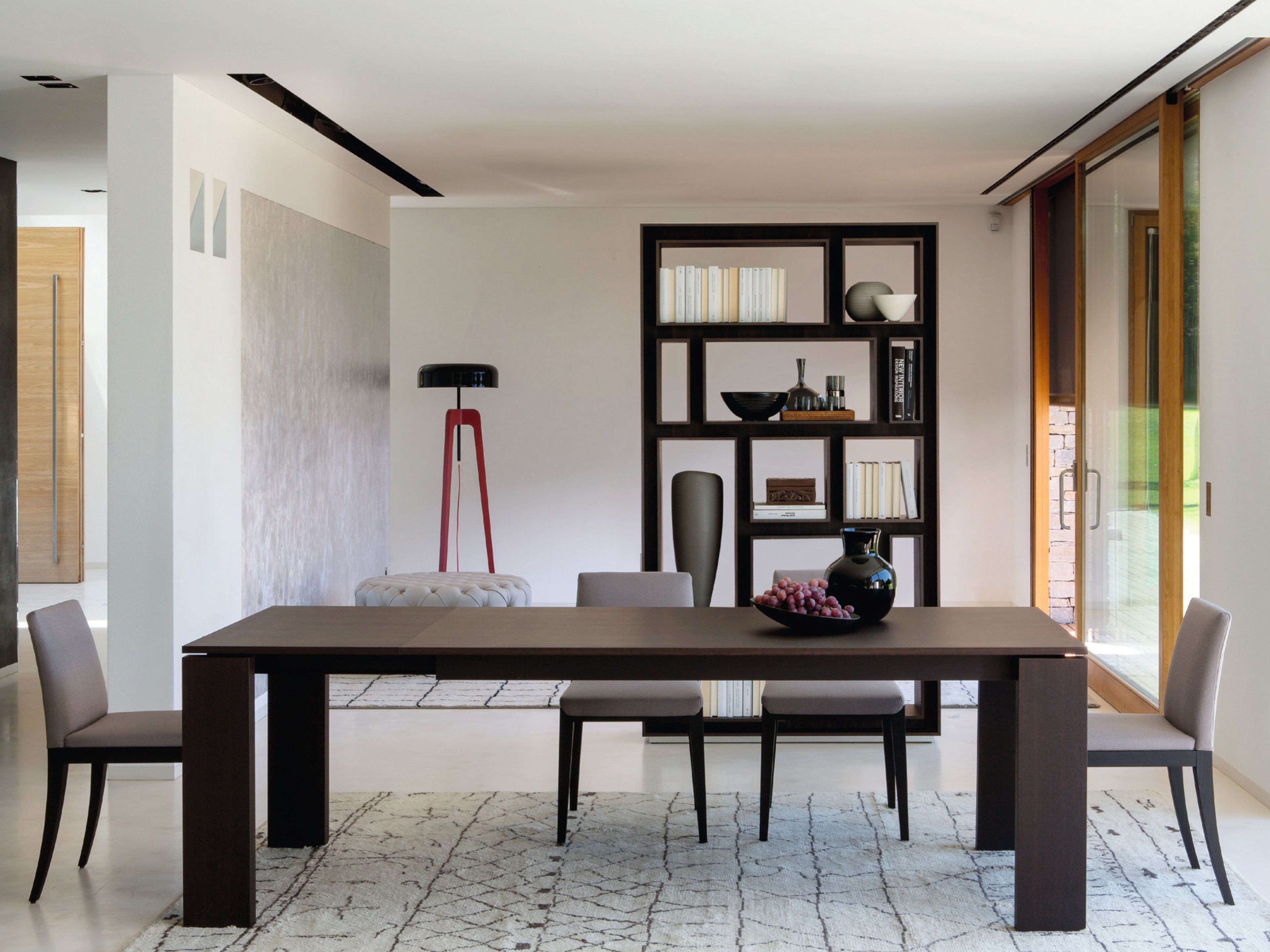 Extending walnut dining table KEVIN By Porada