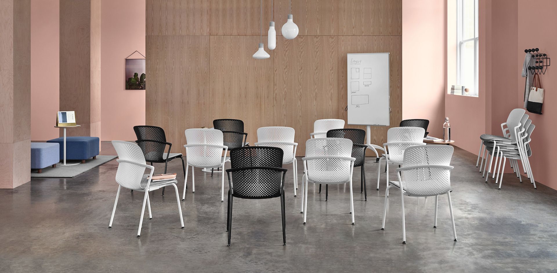 KEYN Stackable chair with armrests By Herman Miller | design forpeople