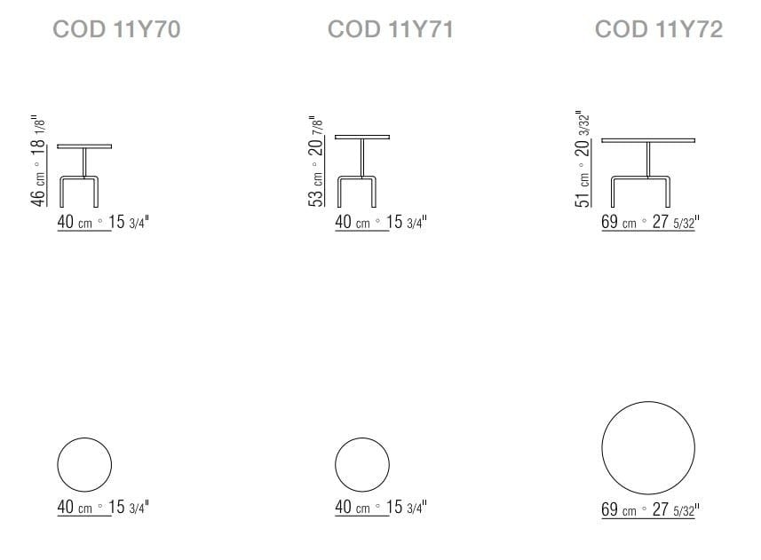 Round wooden coffee table KIDD By FLEXFORM design Antonio Citterio