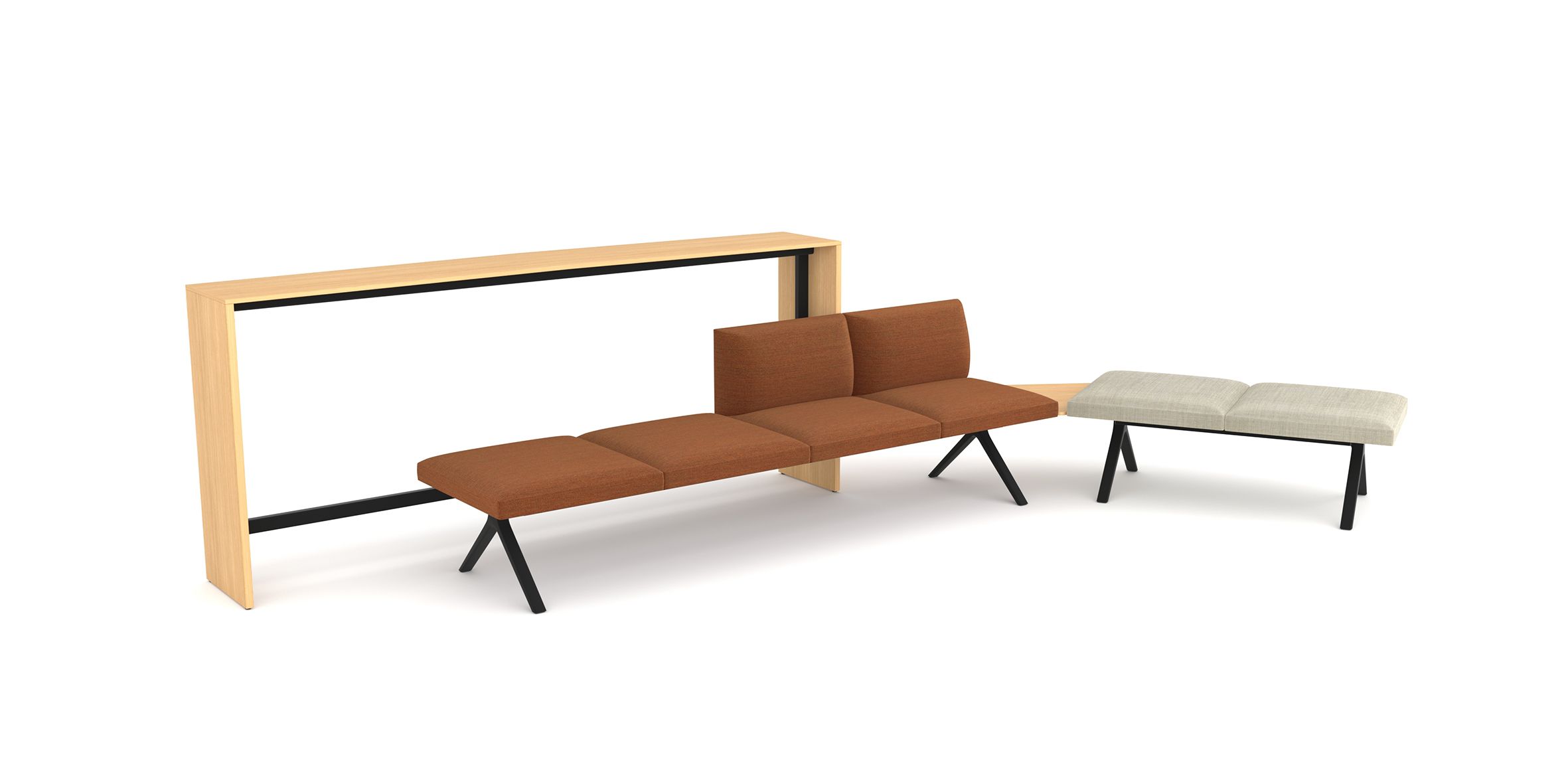 KIIK Modular bench seating By Arper